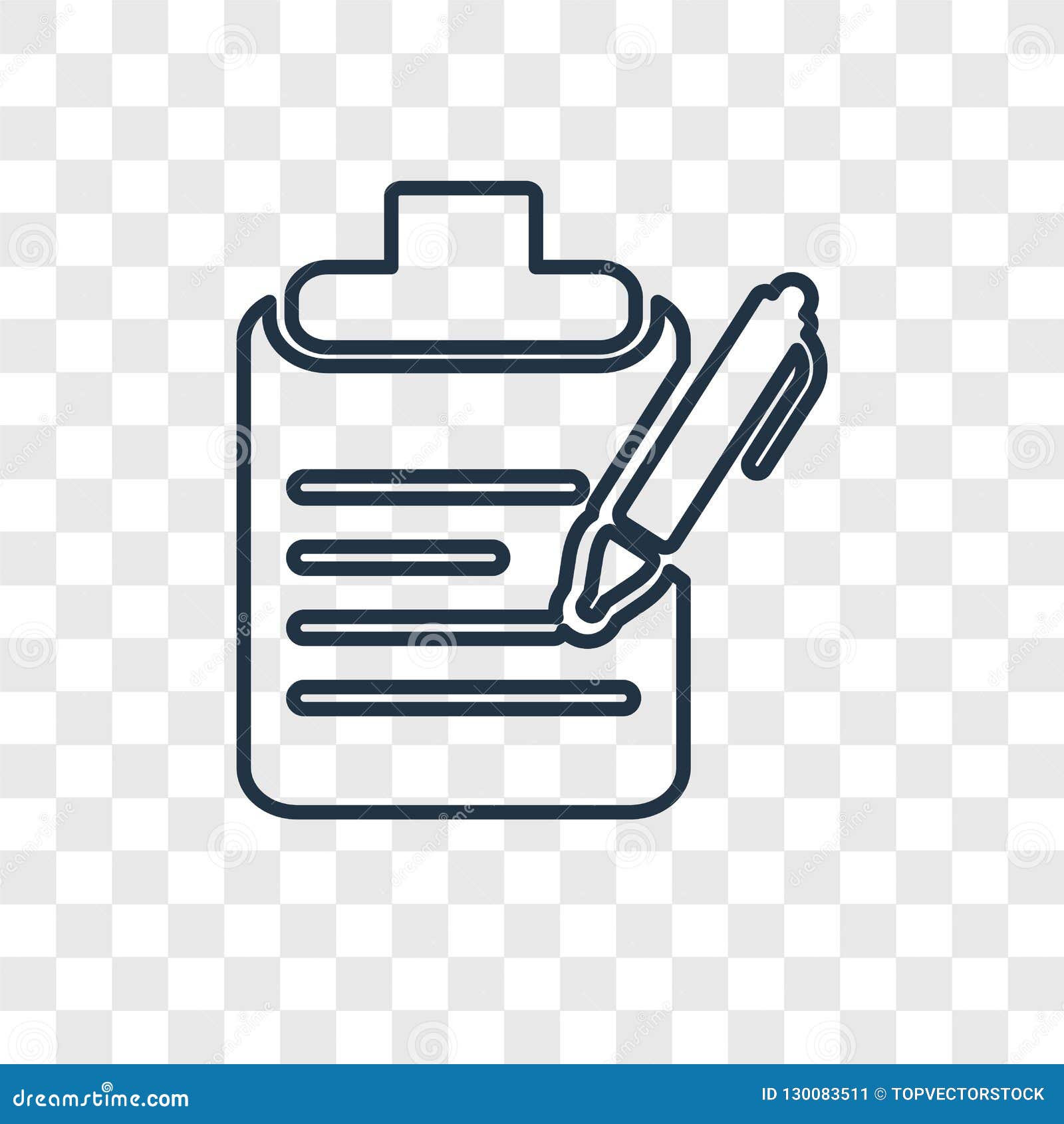 Consent Concept Vector Linear Icon Isolated On Transparent Background ...