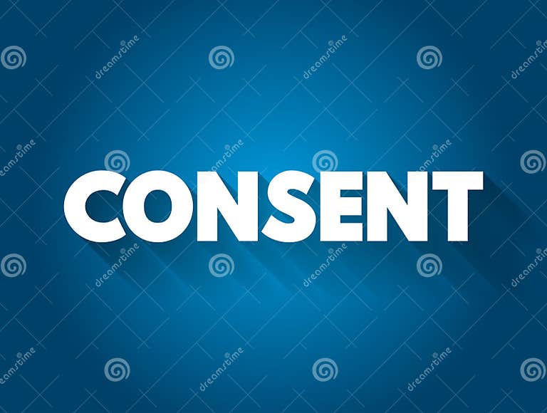 Consent Text Quote, Concept Background Stock Illustration ...