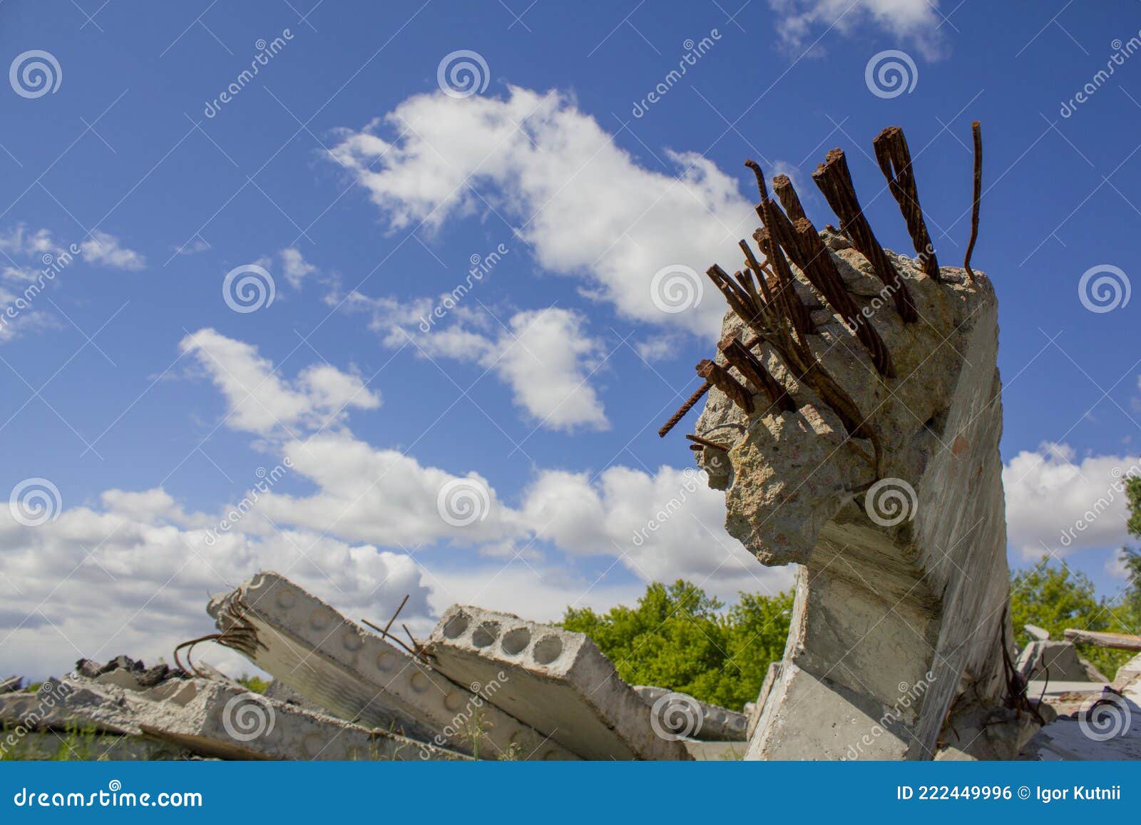 Consequence of Destruction Caused by Natural Disasters Stock Photo ...