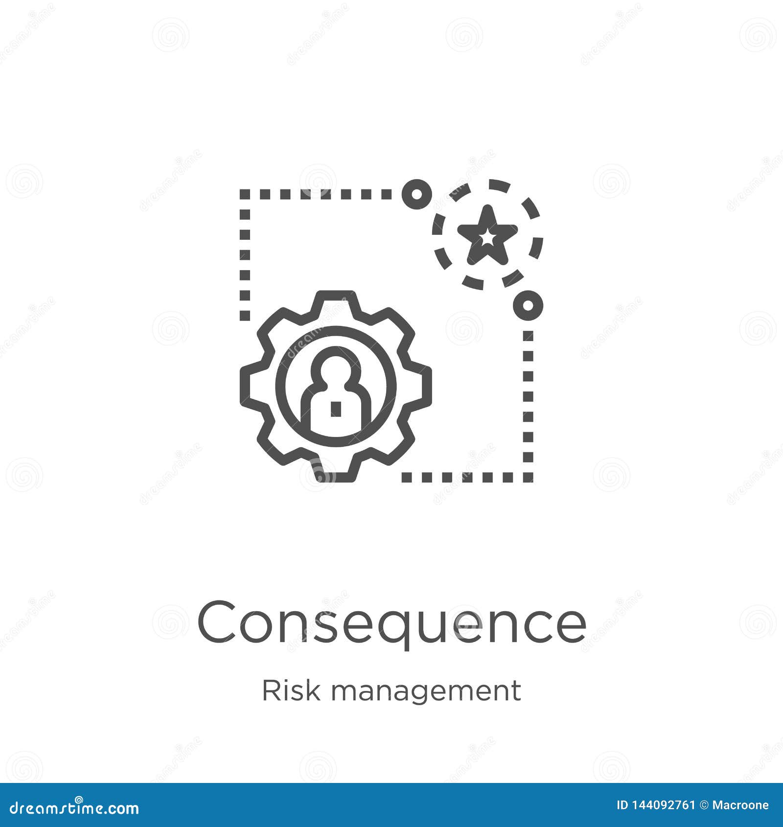 Consequence Icon Vector from Risk Management Collection. Thin Line ...