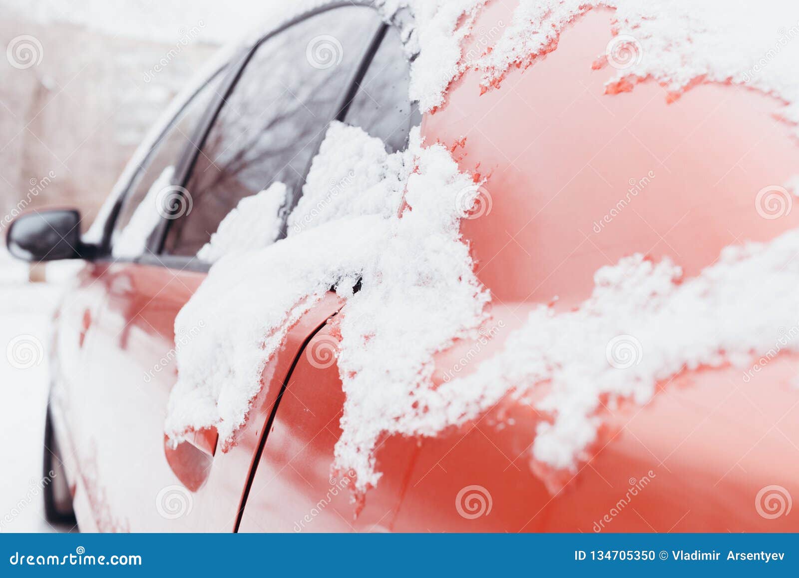 Consequence after Snow Drop-out in the Winter when Snow Lies on the Car ...