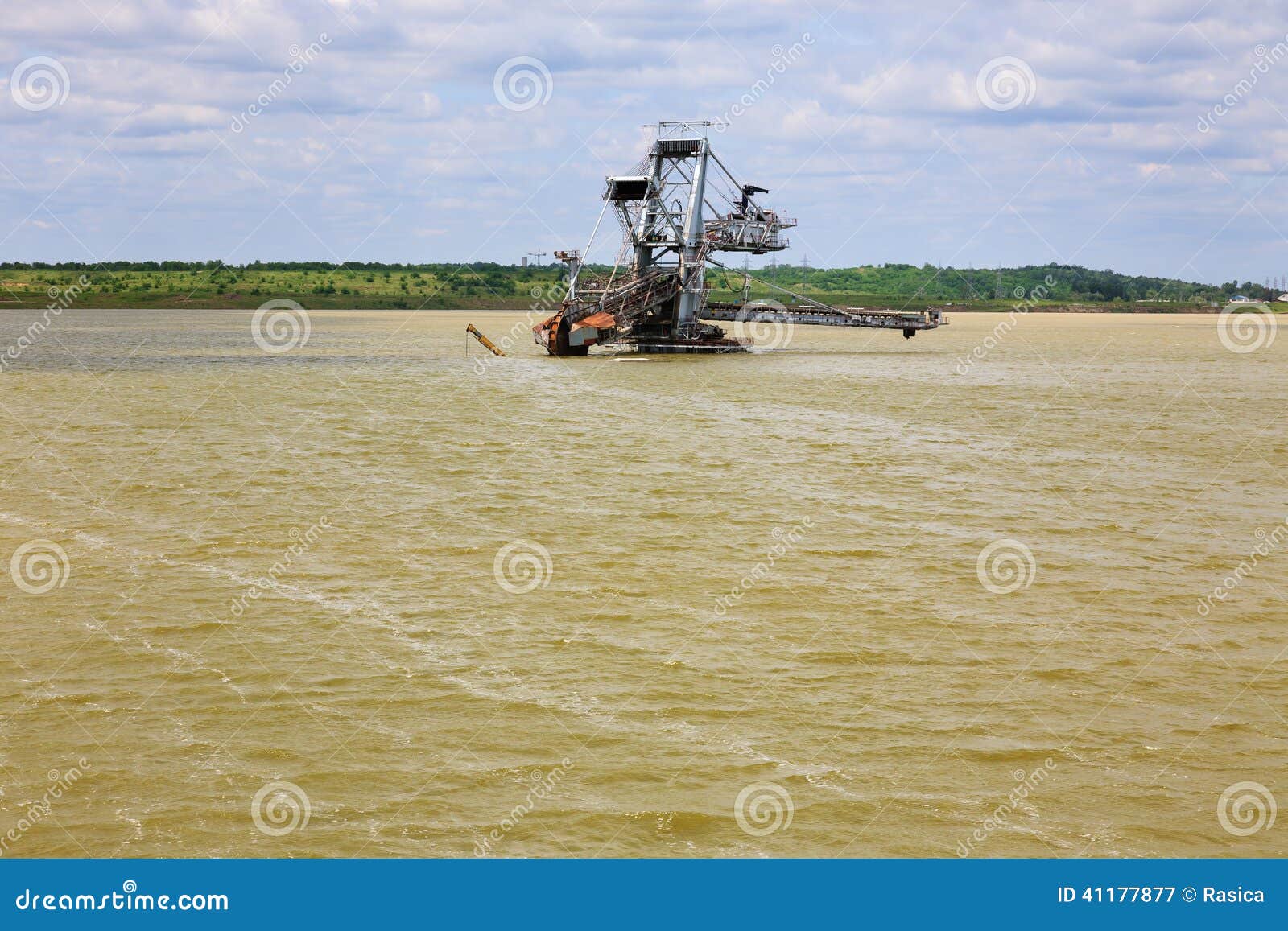 Consequences of Catastrophic Flood in the Open Pit Mine Stock Image ...