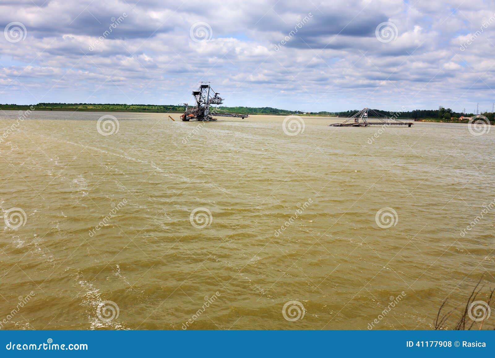 Consequences of Catastrophic Flood in Open Pit Mine Stock Photo - Image ...