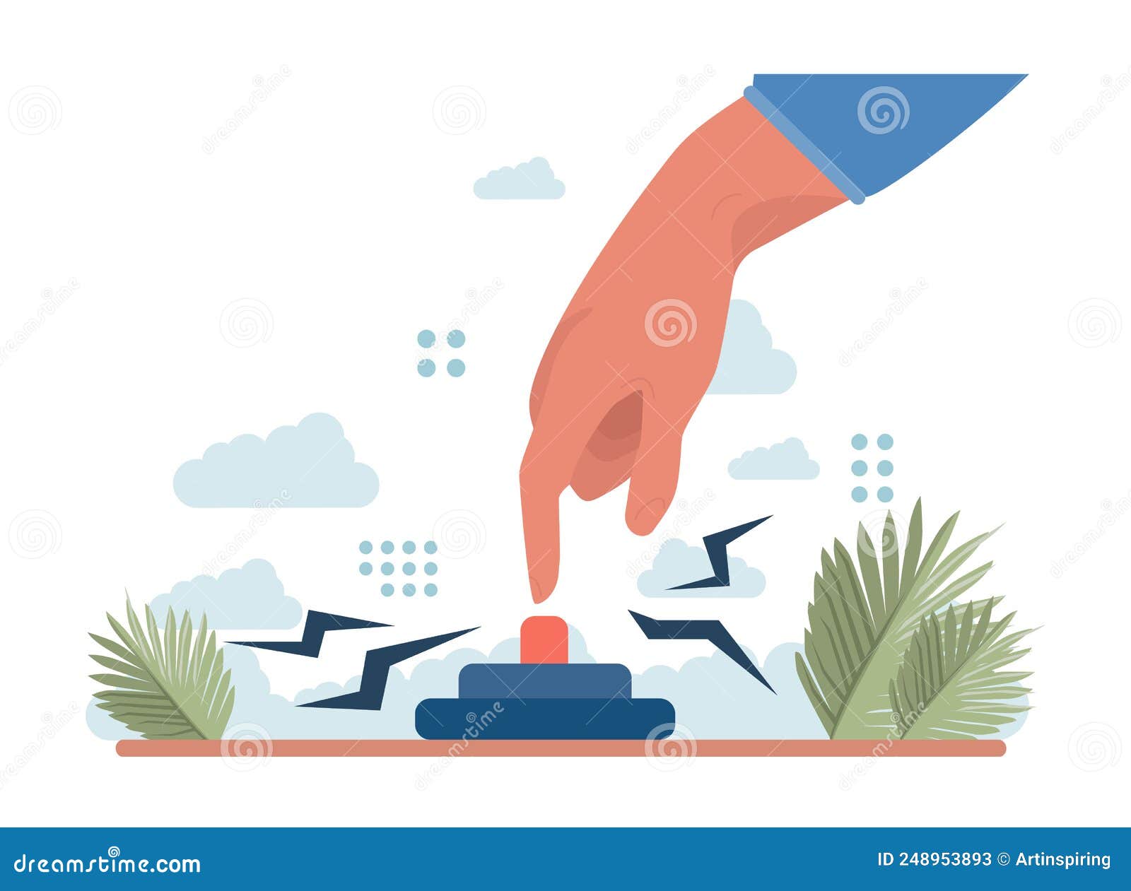 Consequences Concept. Character Making Action and Dealing Stock Vector ...
