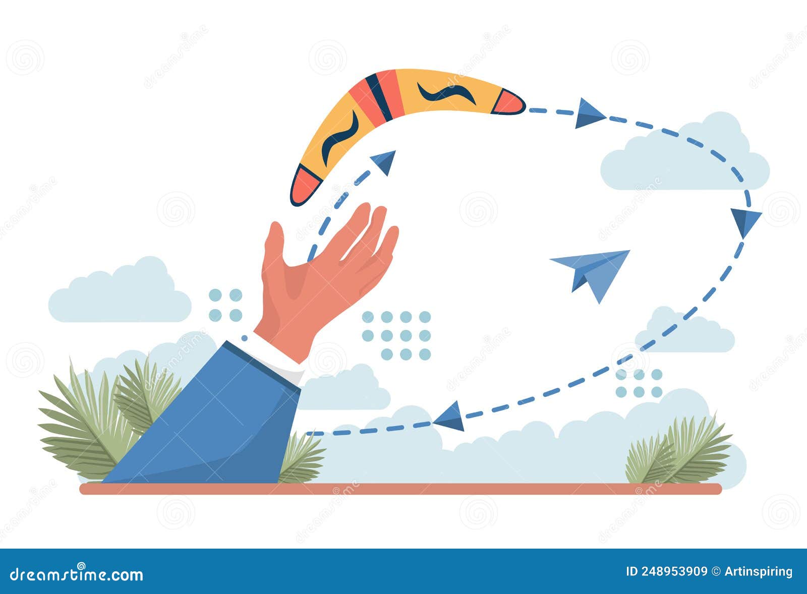 Consequences Concept. Character Making Action and Dealing Stock ...