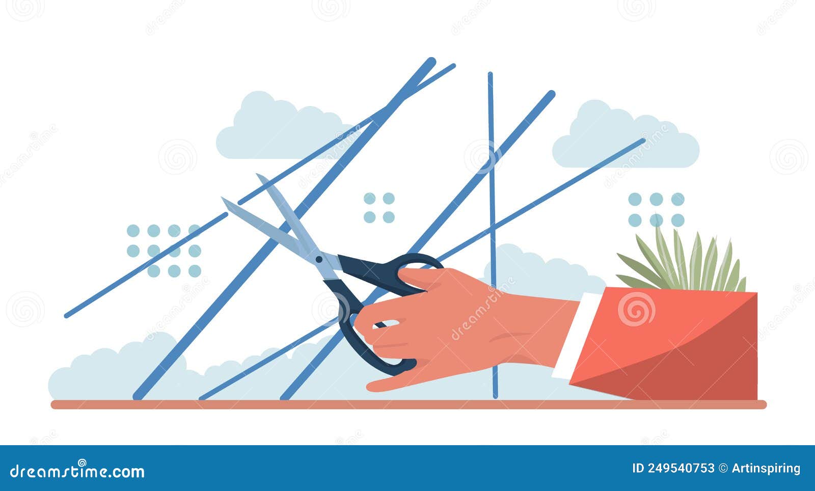 Consequences Concept. Character Making Action and Dealing Stock ...