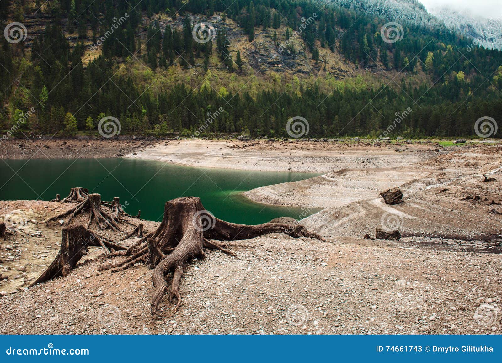 Consequences of Deforestation in Mountain Stock Image - Image of ...