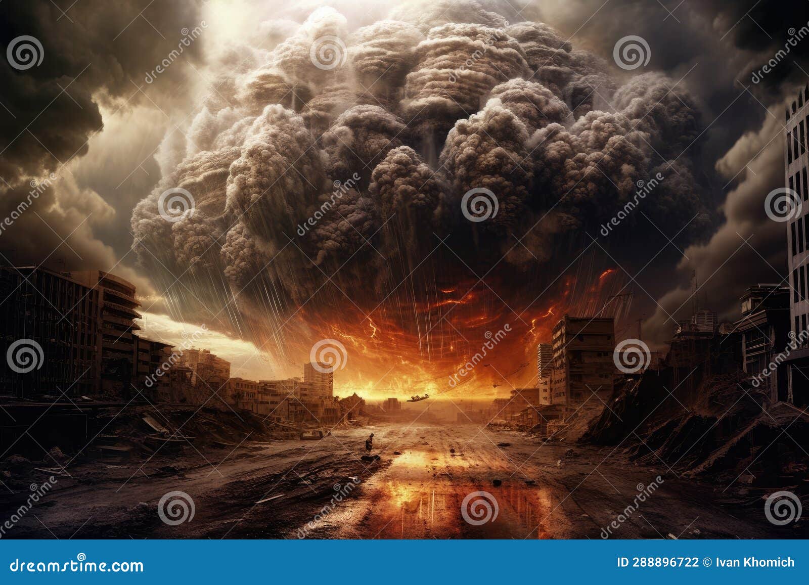 Consequences of Disasters, War. Stock Photo - Image of destroyed ...