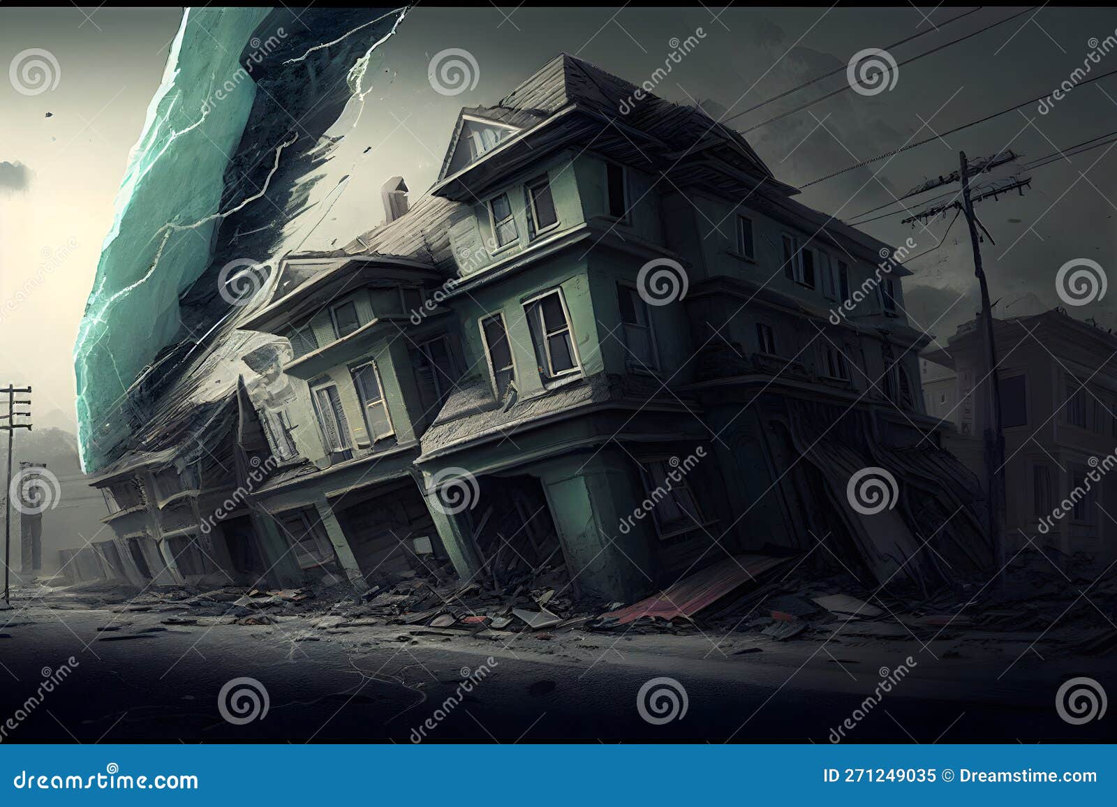 Consequences of an Earthquake in the City. Tectonic Plate Shift and ...