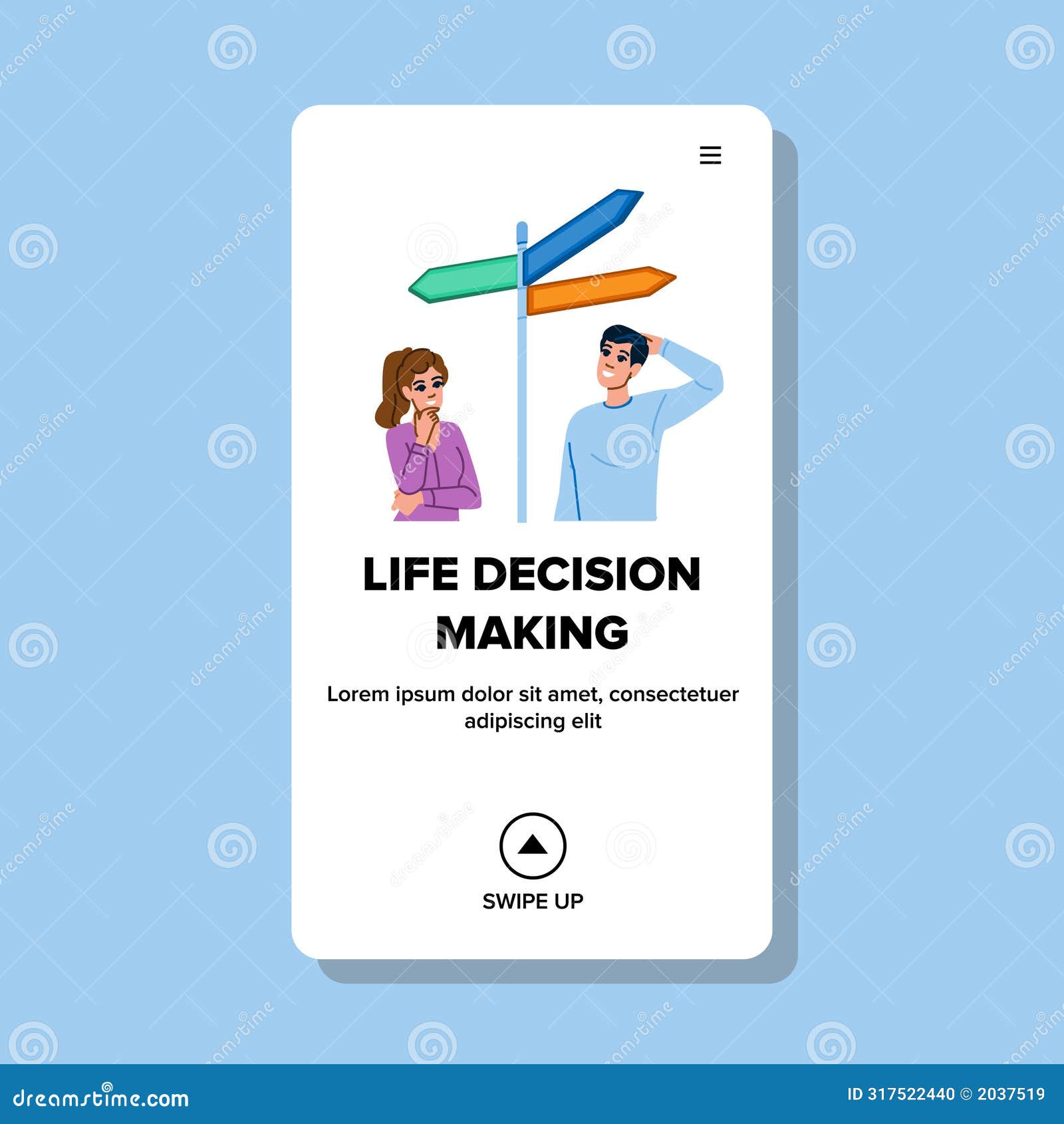 Consequences Life Decision Making Vector Stock Illustration ...