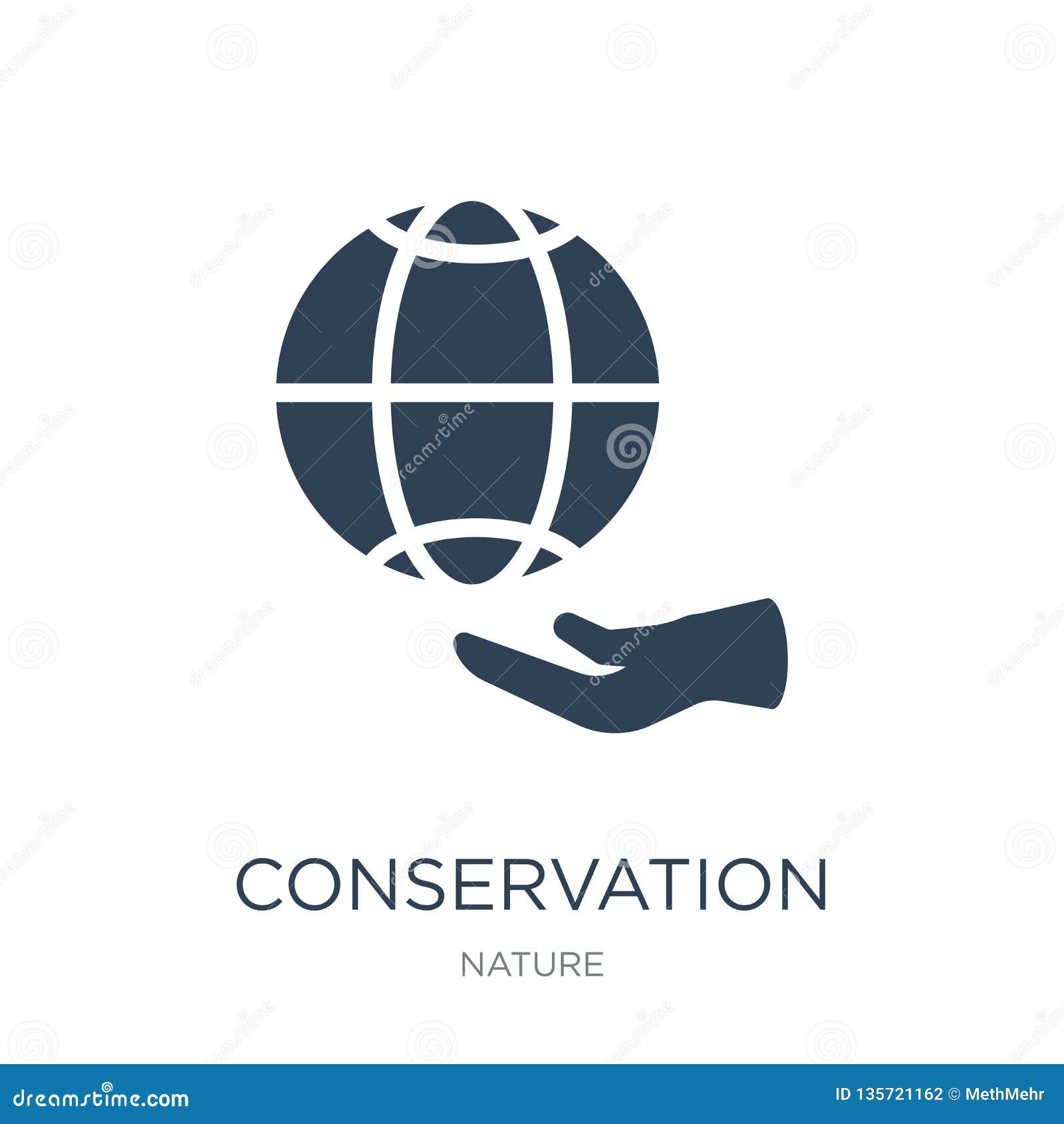 Conservation Icon in Trendy Design Style. Conservation Icon Isolated on ...