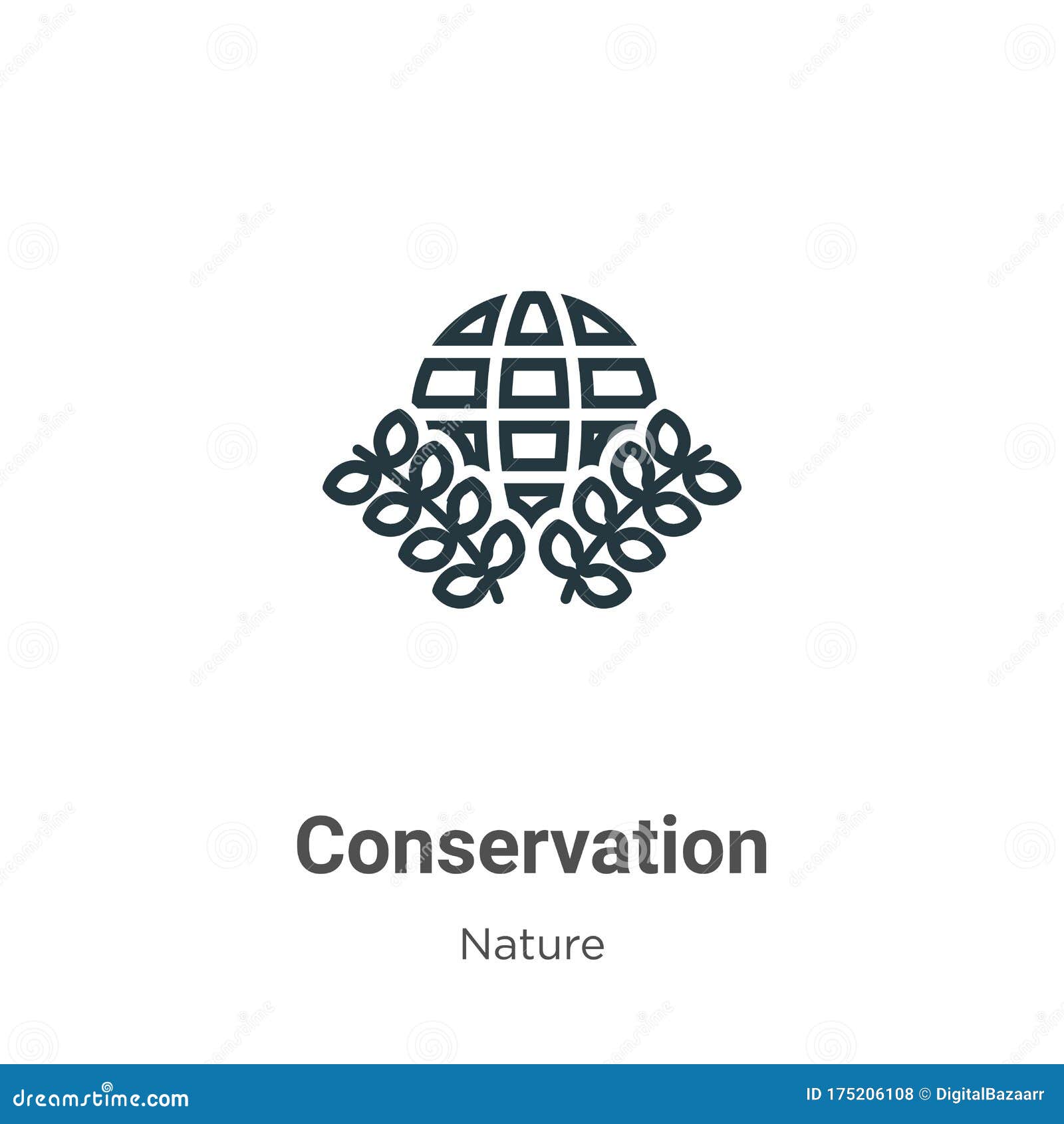 Conservation Outline Vector Icon. Thin Line Black Conservation Icon ...