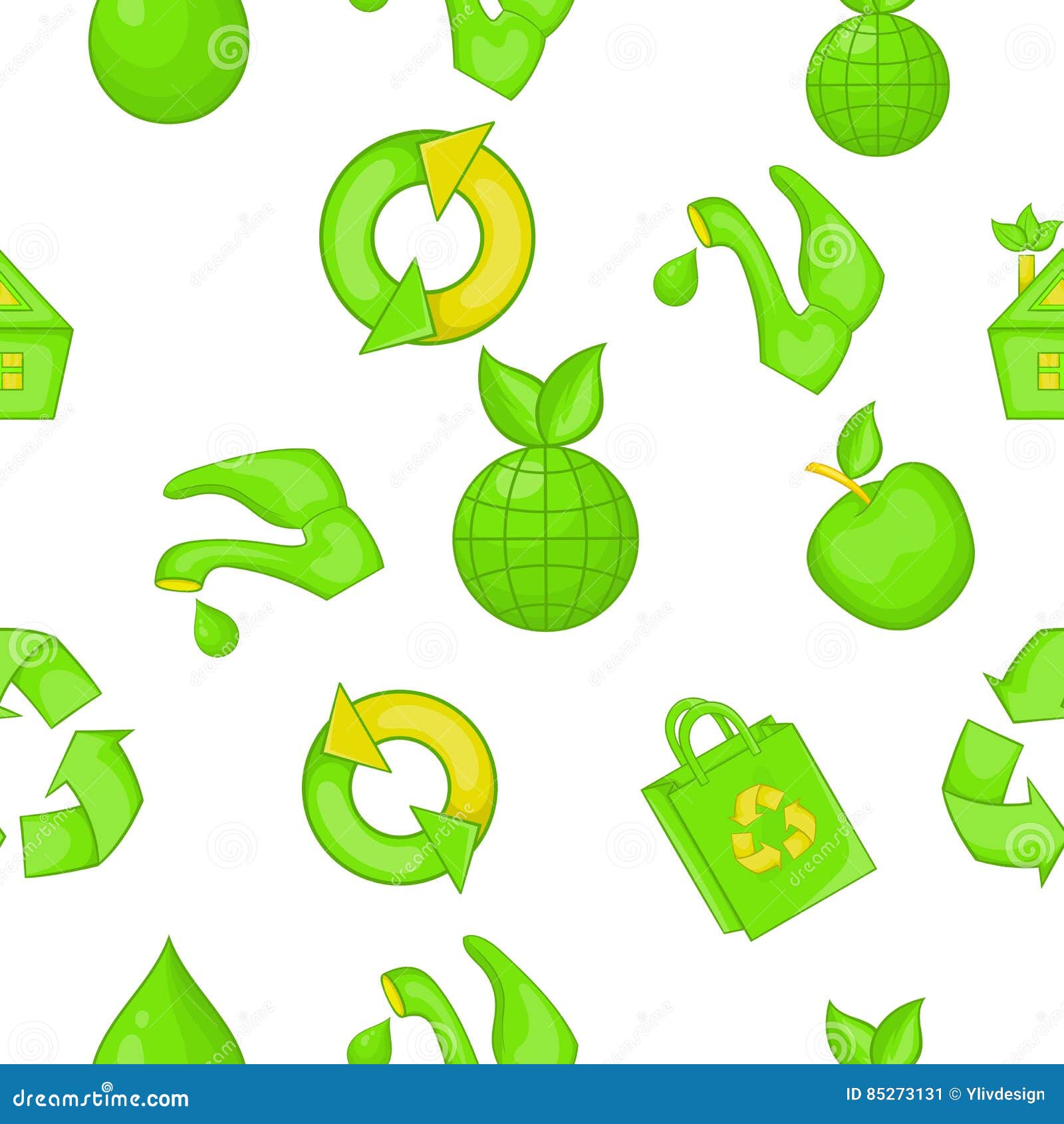 Conservation Pattern, Cartoon Style Stock Vector - Illustration of ...