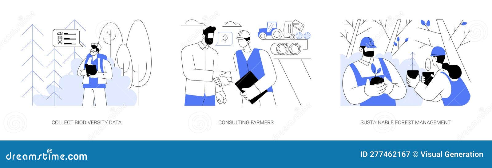 Conservation Scientists Abstract Concept Vector Illustrations. Stock ...