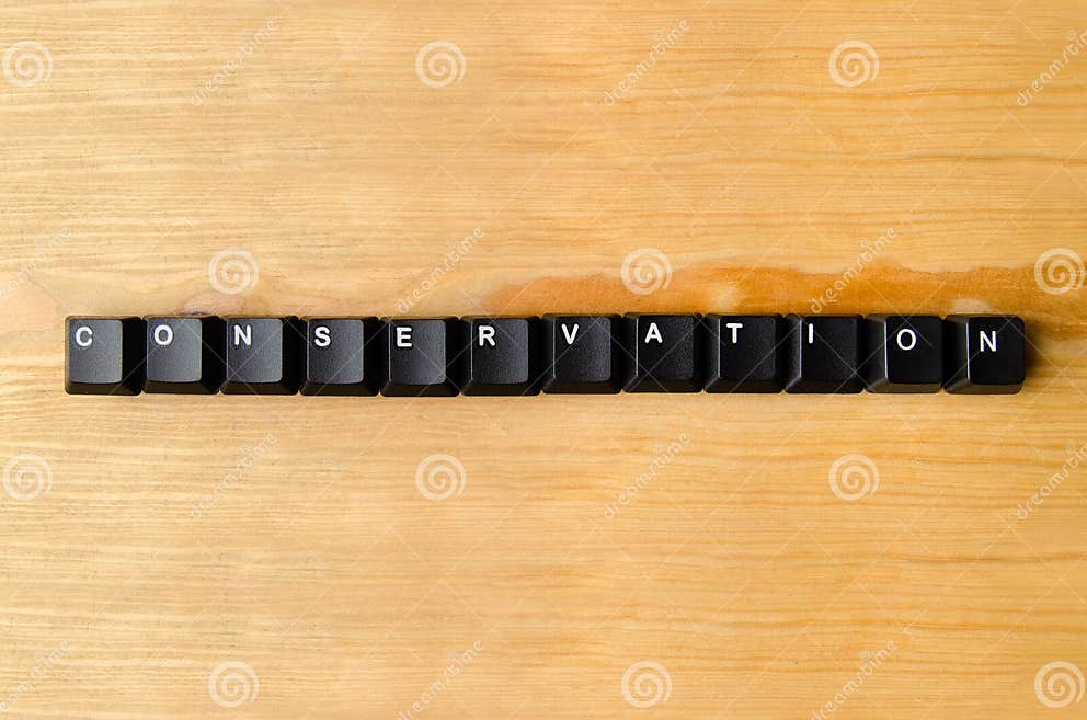 Conservation word stock image. Image of background, letters - 95050407