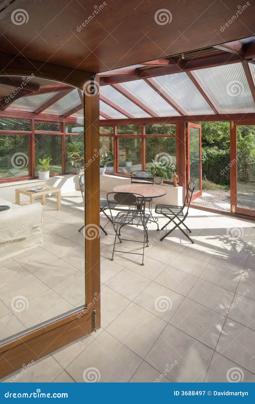 Conservatory stock image. Image of estate, home, tables - 3688497