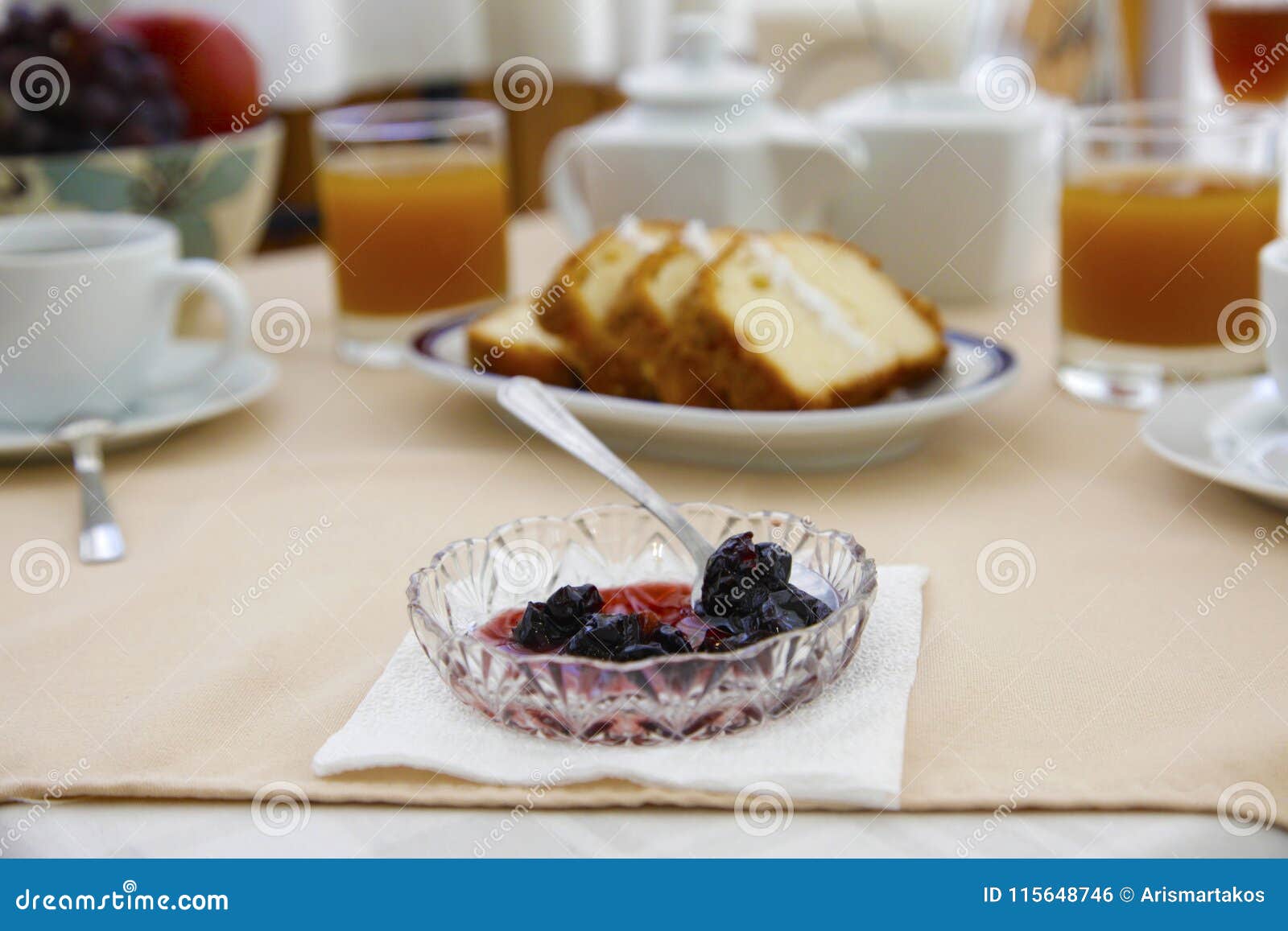 Conserve in Breakfast Table Stock Photo - Image of conserve, drink ...