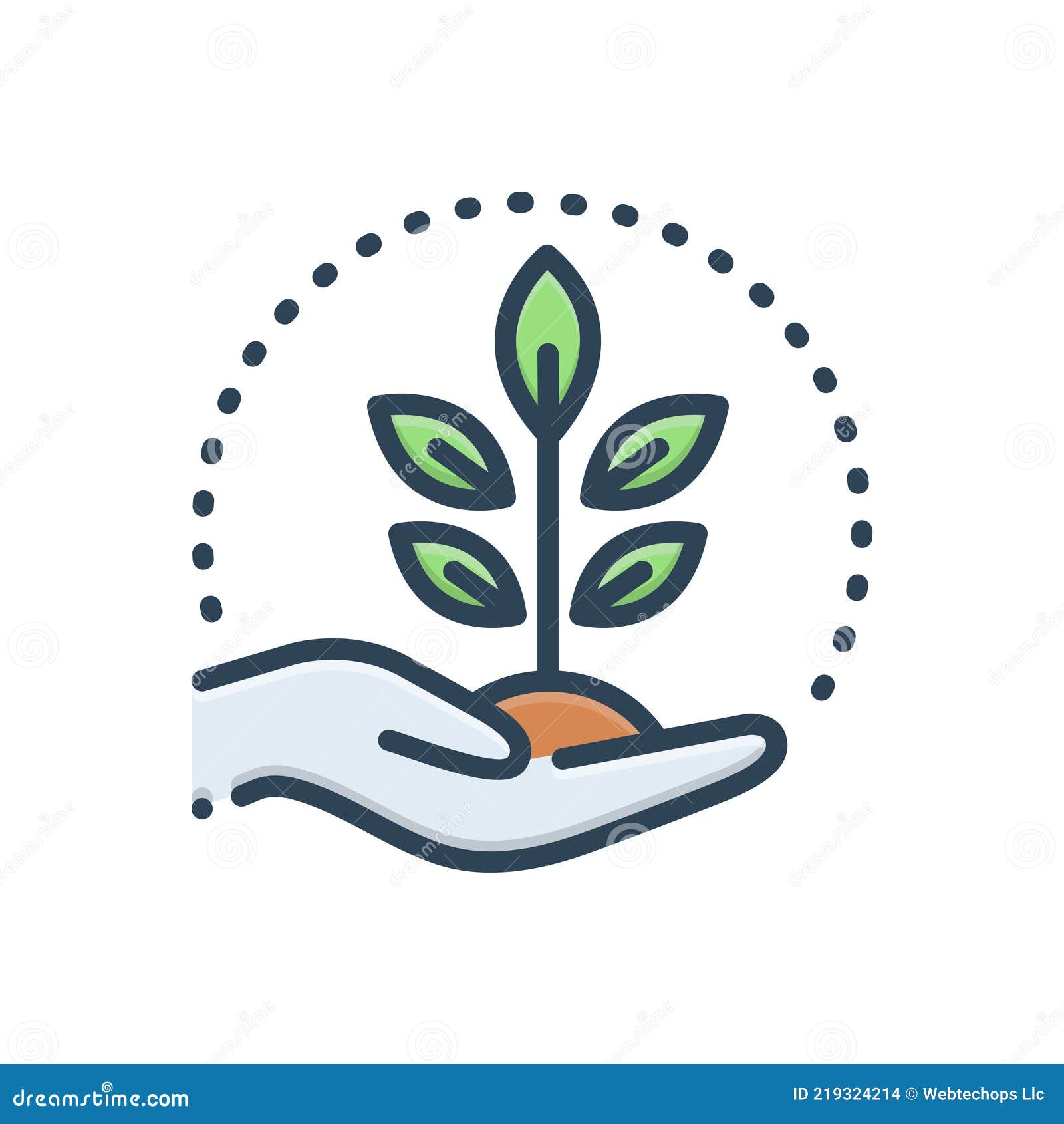 Color Illustration Icon for Conserving, Protection and Conservancy ...