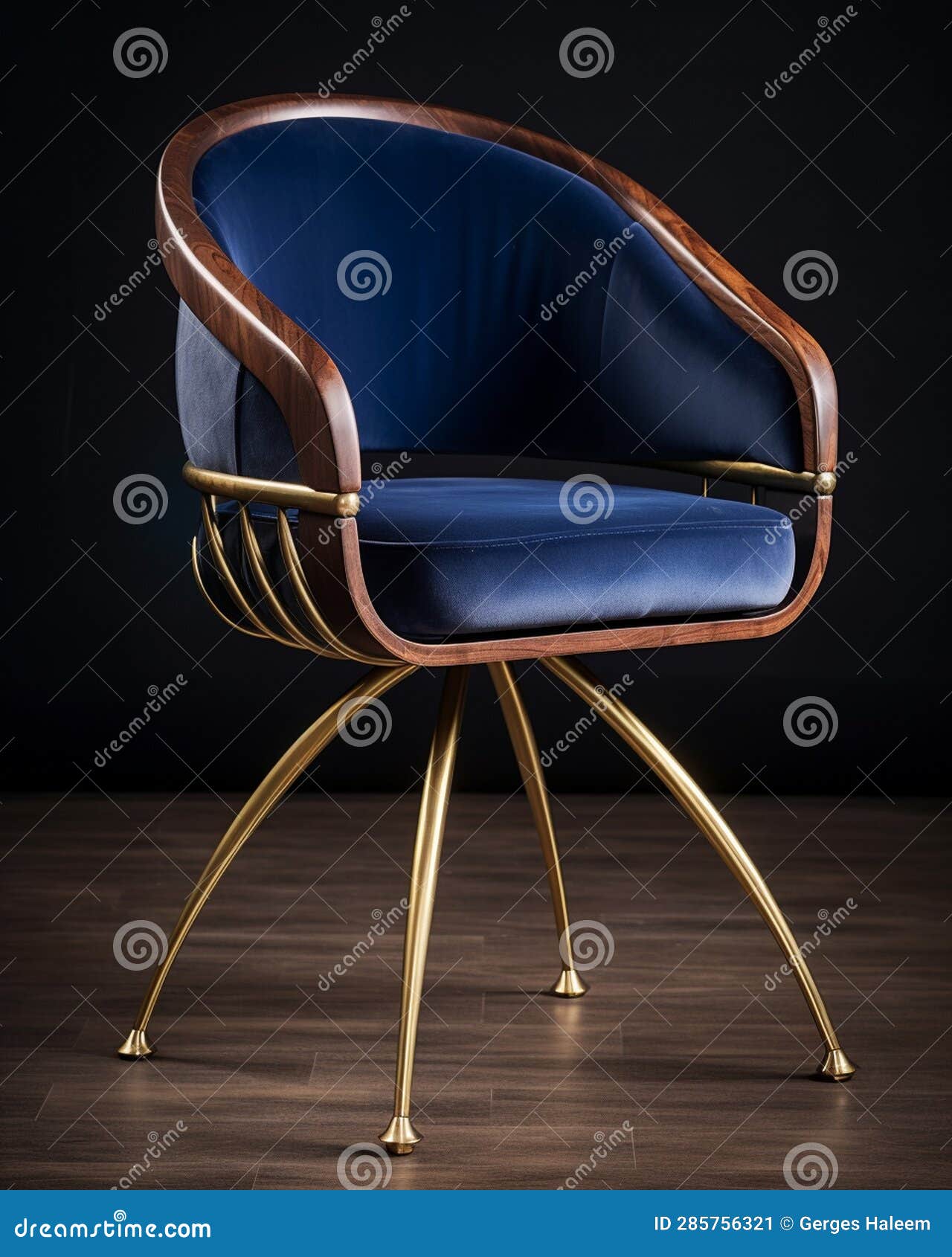 Modern Chair with Shadow on Isolate Background Stock Illustration ...