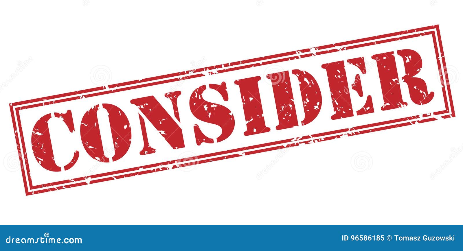 Consider red stamp stock illustration. Illustration of artistic - 96586185