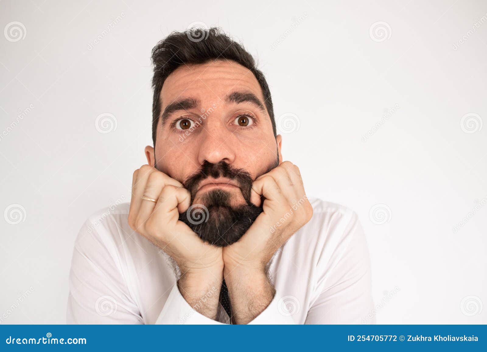 Considerate man in studio stock photo. Image of entrepreneur - 254705772