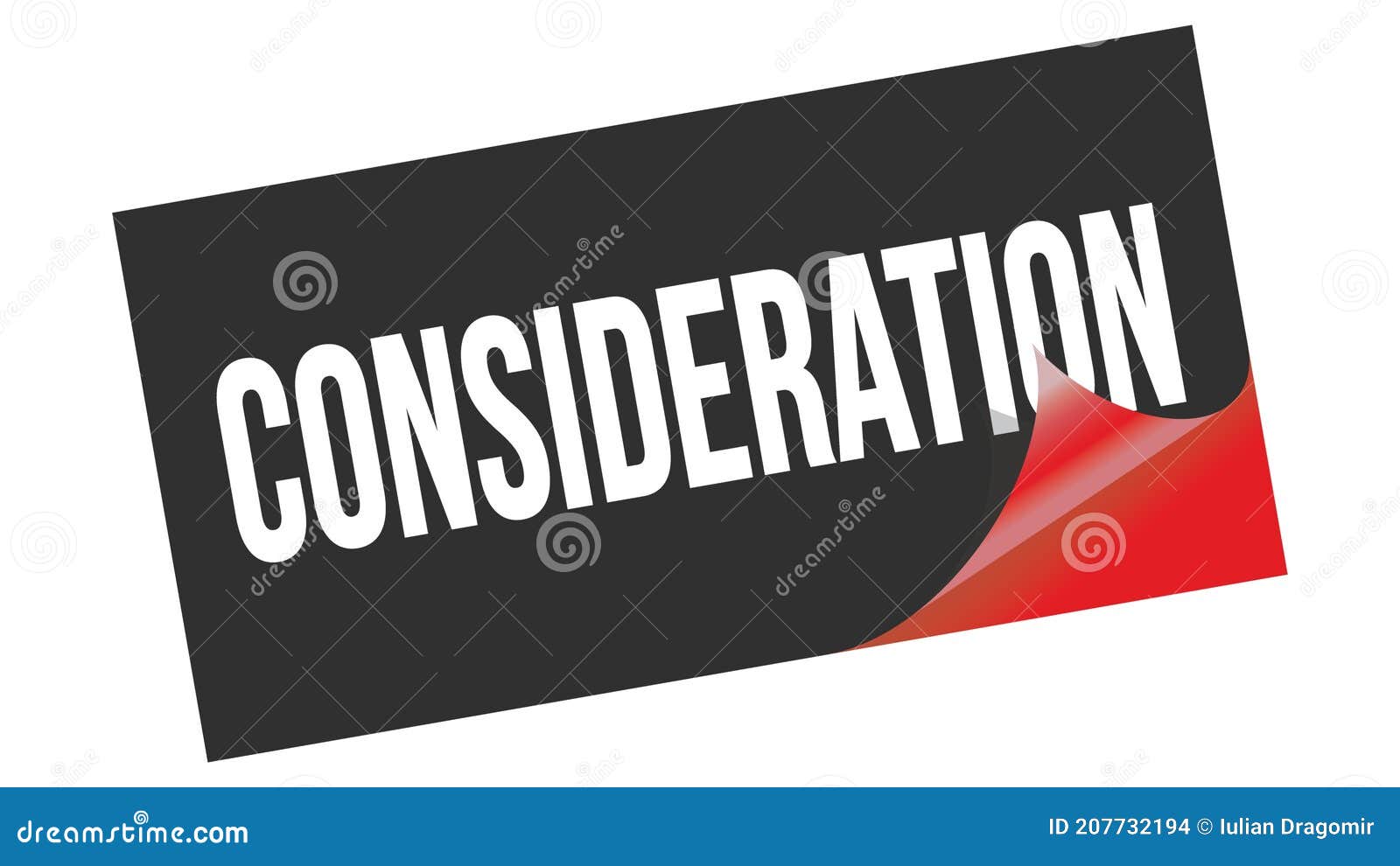 CONSIDERATION Text on Black Red Sticker Stamp Stock Illustration ...