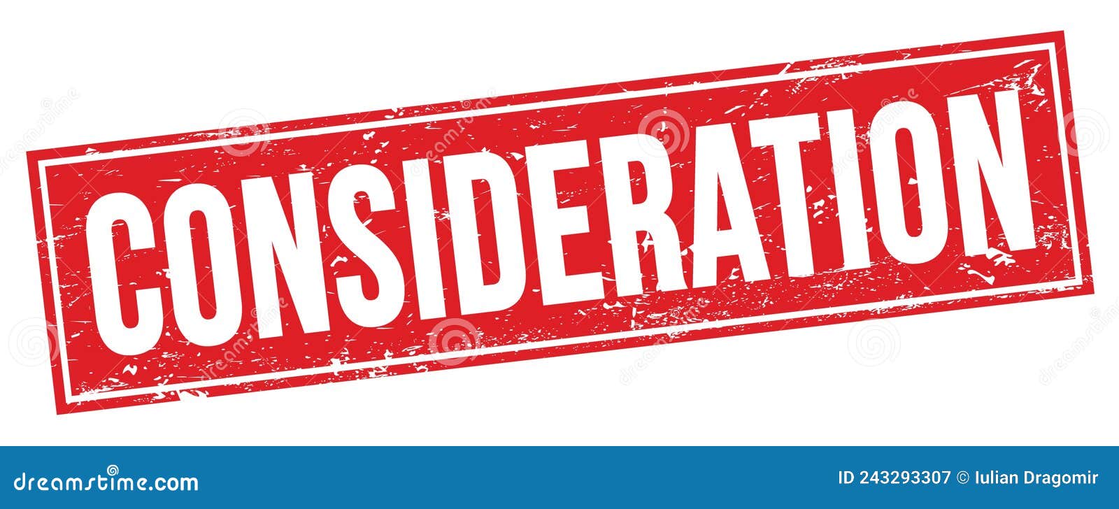 CONSIDERATION Text on Red Grungy Rectangle Stamp Stock Illustration ...