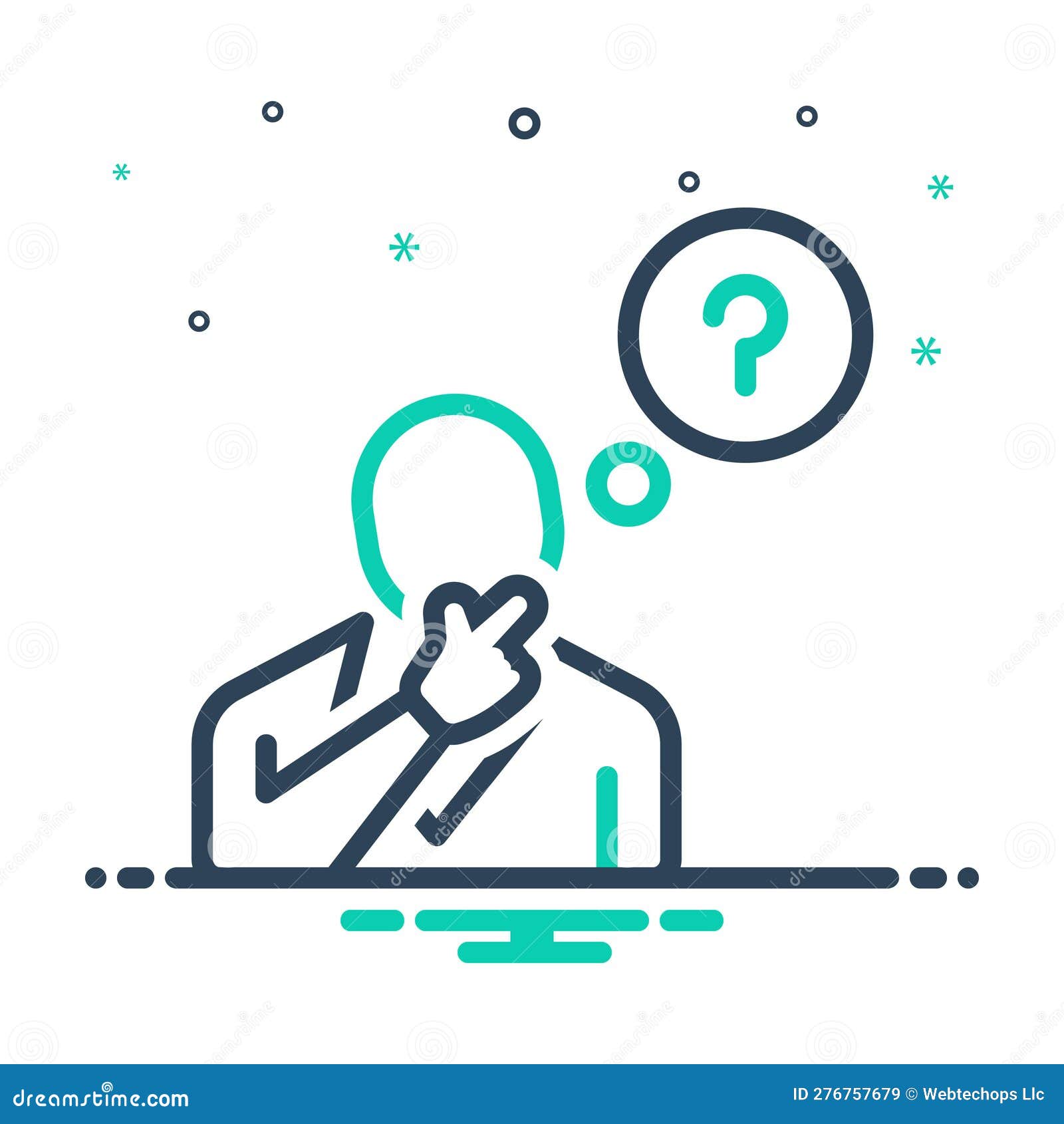 Mix Icon for Considerations, Thought and Mulling Stock Vector ...