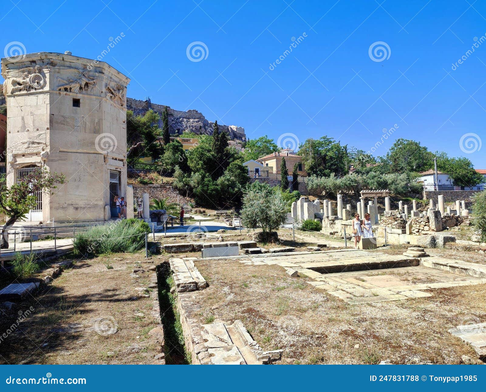 The Tower of the Winds is an Octagonal Pentelic Marble Clocktower in ...