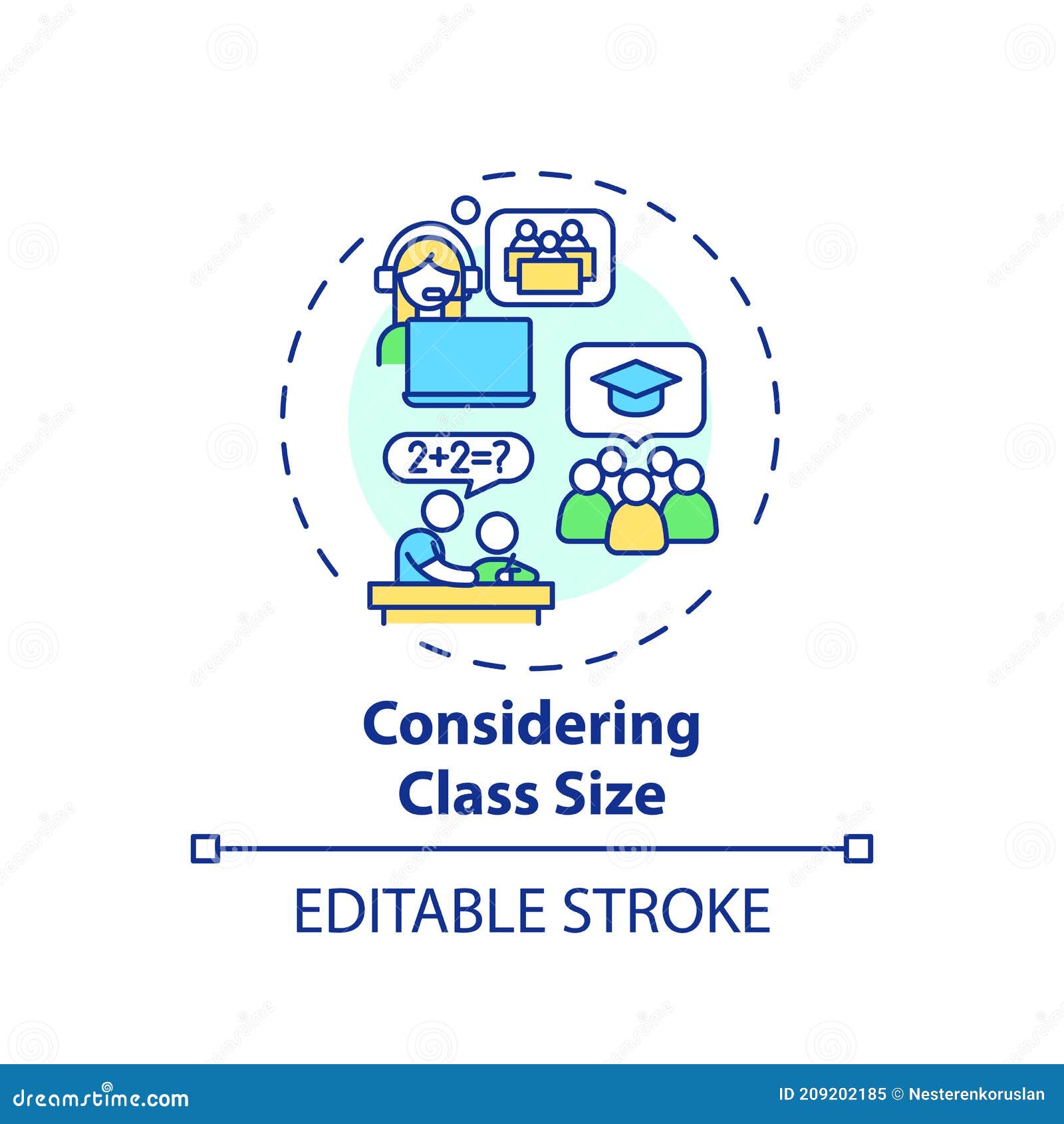 Size Concept Symbols. Dimension And Measuring Vector Outline Icon Set ...