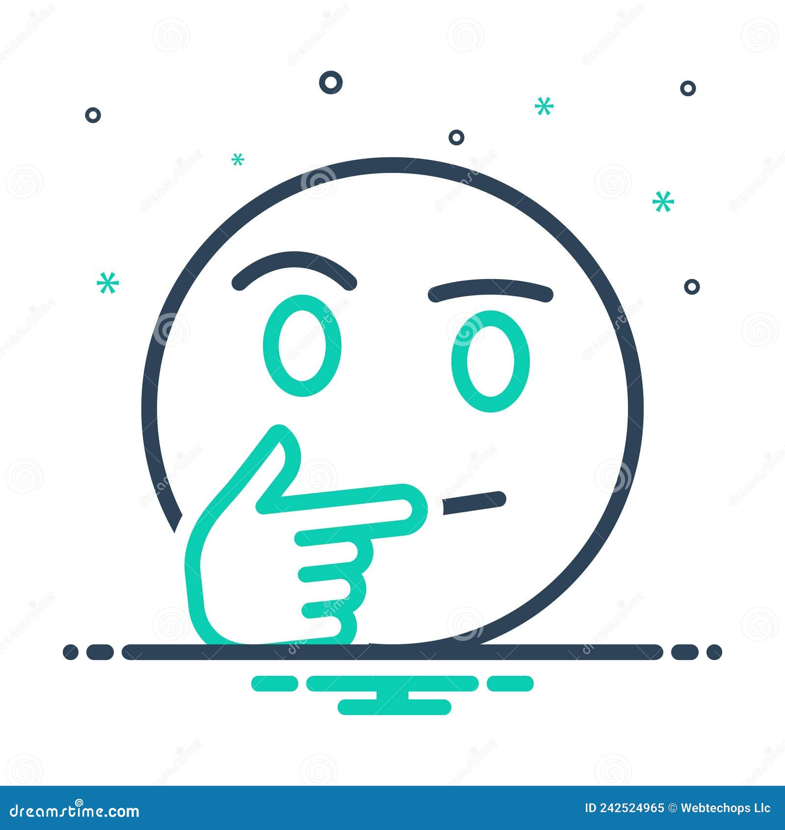 Mix Icon for Considering, Face and Thinking Stock Vector - Illustration ...