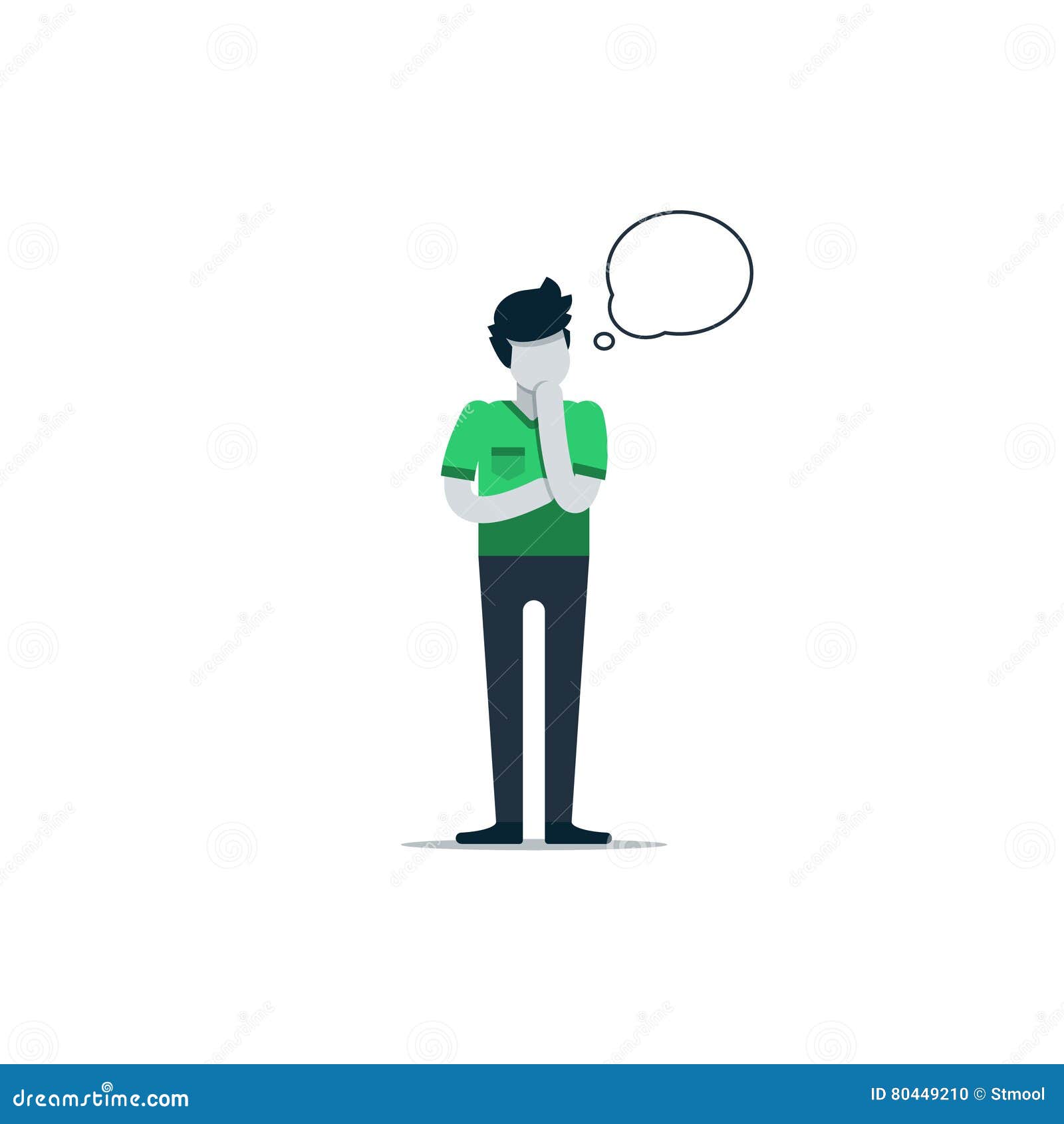 Considering Man, Making Decision Stock Vector - Illustration of ...