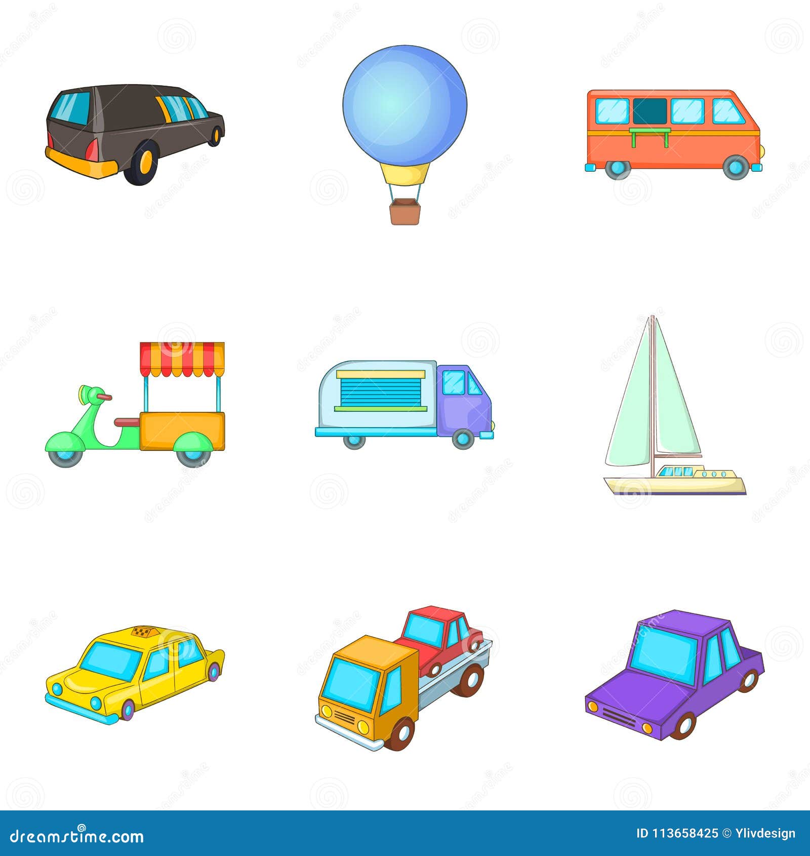 Consignment Icons Set, Cartoon Style Stock Vector - Illustration of ...