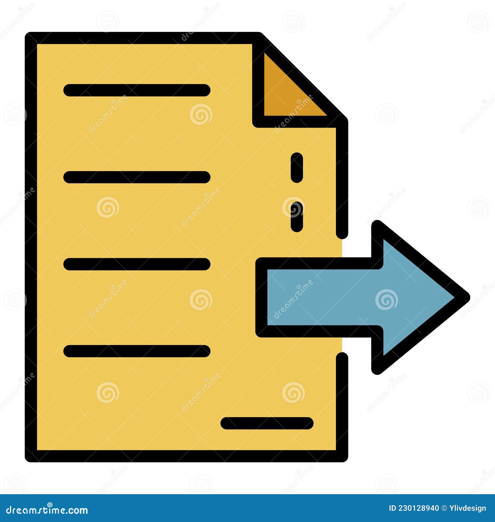 Consignment Note on Goods Icon Color Outline Vector Stock Vector ...