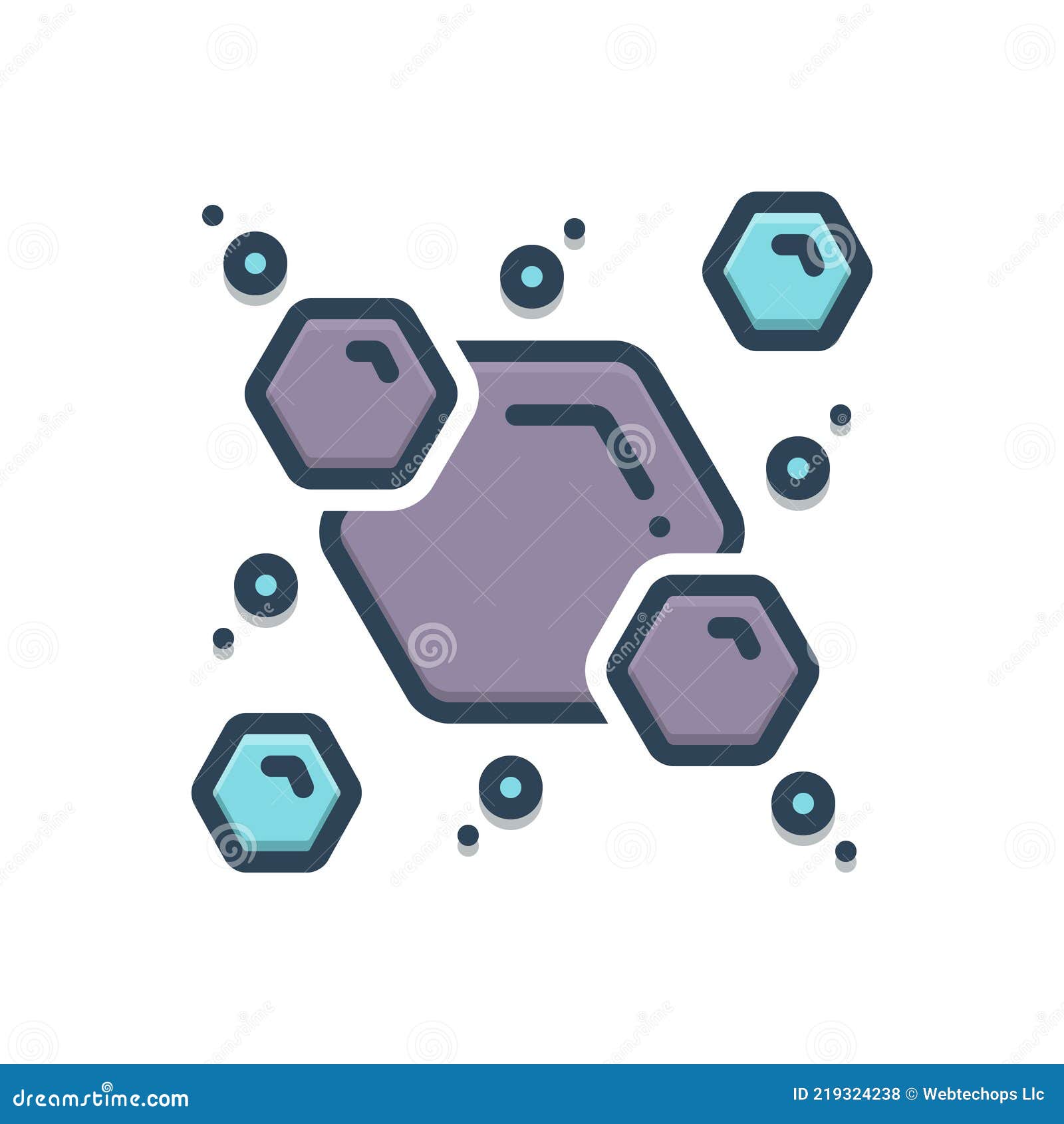 Color Illustration Icon for Consist, Combine and Amalgam Stock ...