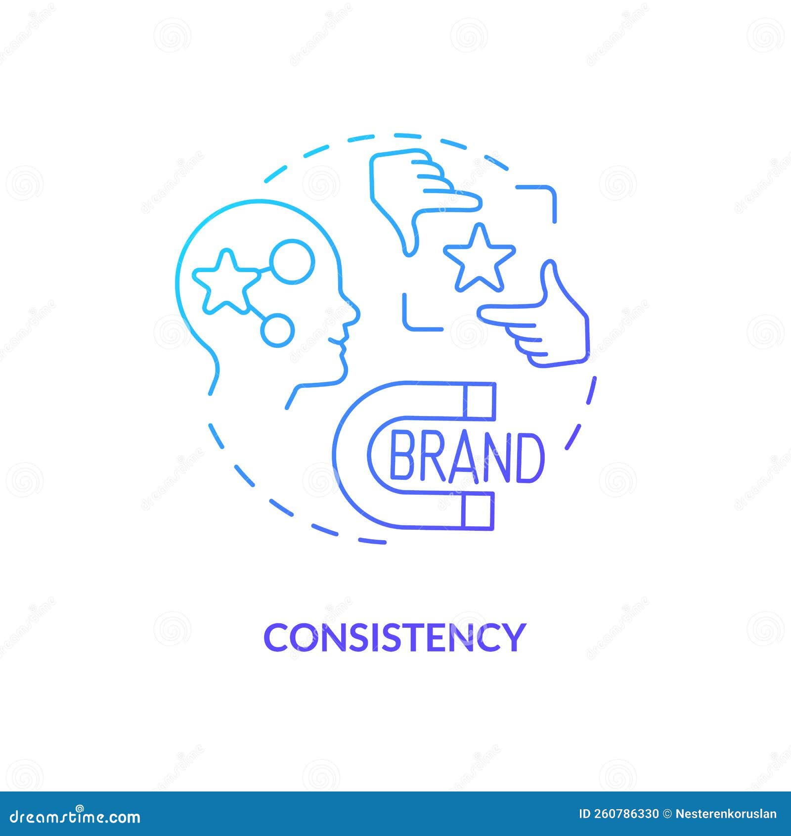 Consistency Blue Gradient Concept Icon Stock Vector - Illustration of ...