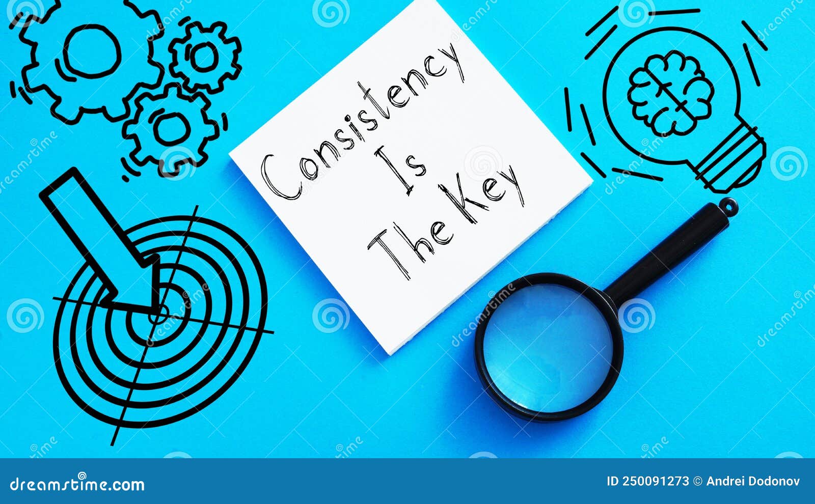 Consistency is the Key is Shown Using the Text Stock Image - Image of ...