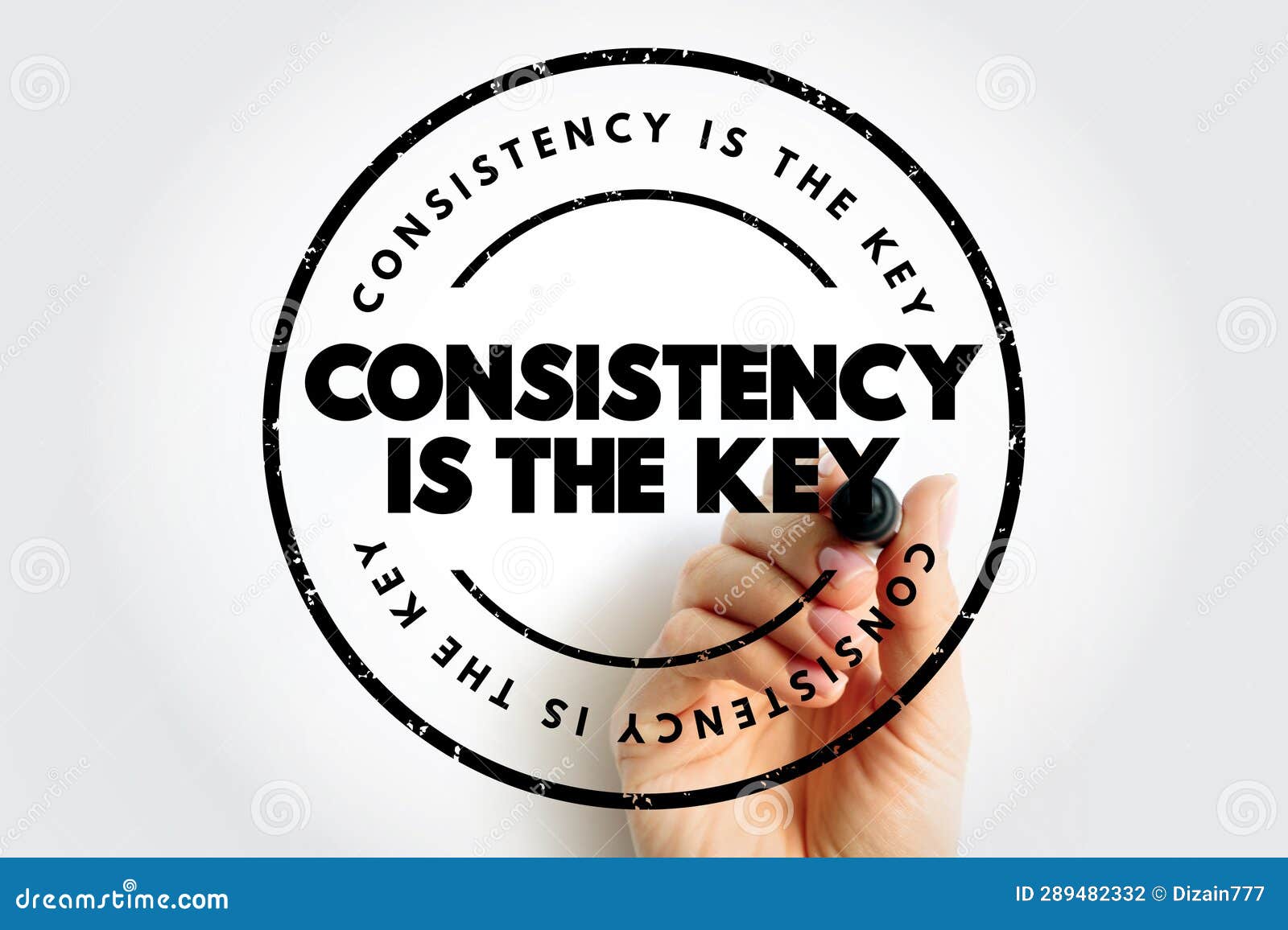 Consistency is the Key Text Stamp, Concept Background Stock ...