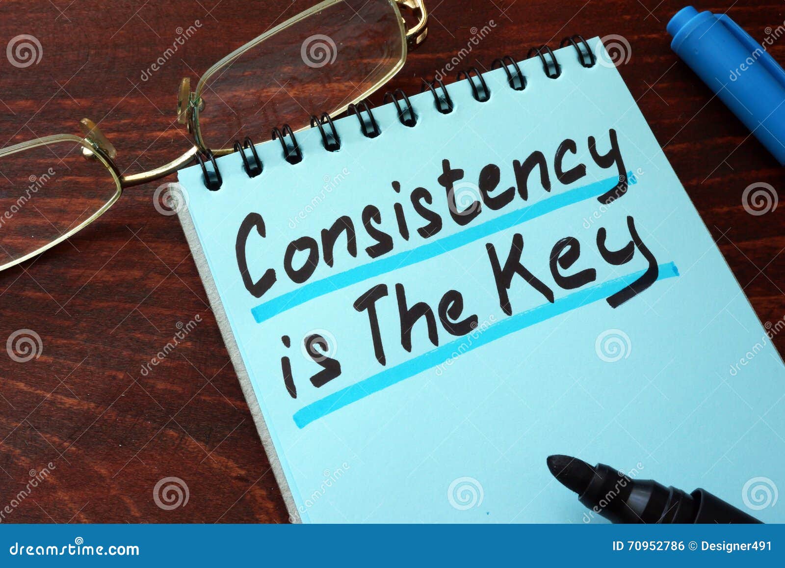 Consistency is the Key Written on a Notepad. Stock Photo - Image of ...