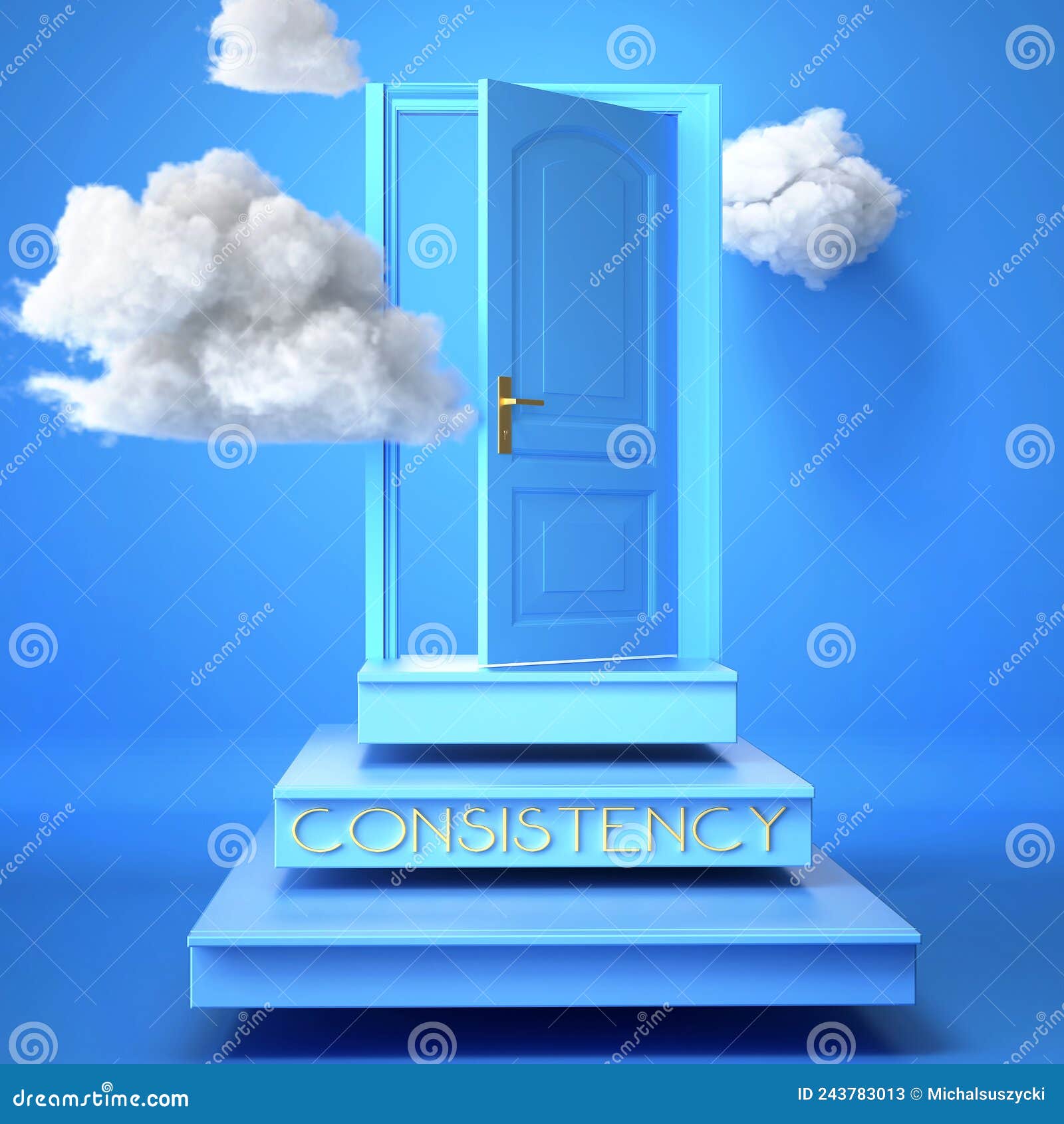 Consistency and Success, Progress and Effort - Concept 3d Render. Ideas ...