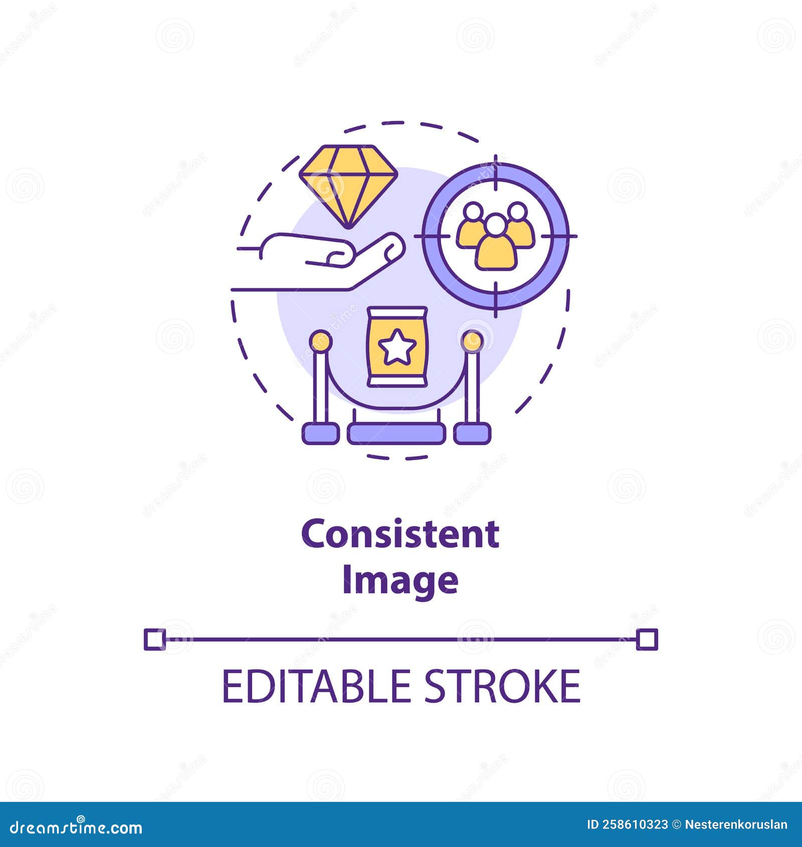 Consistent Image Concept Icon Stock Vector - Illustration of hosting ...