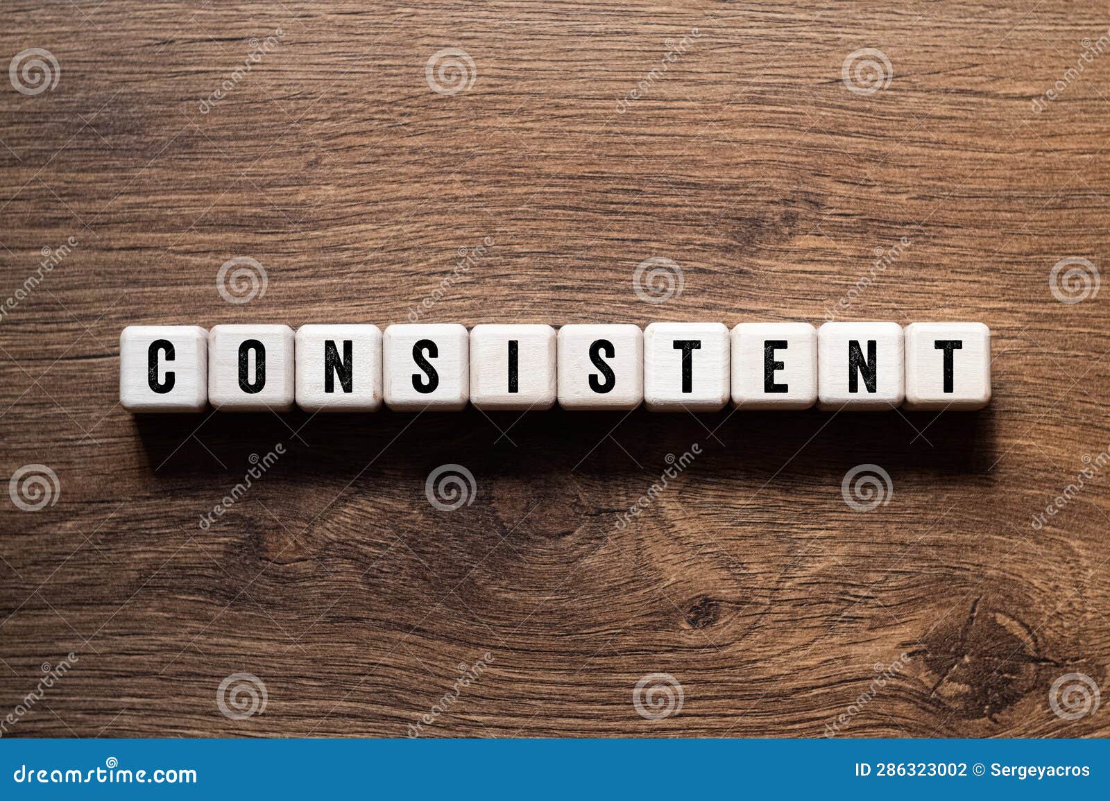Consistent - Word Concept on Building Blocks, Text Stock Photo - Image ...