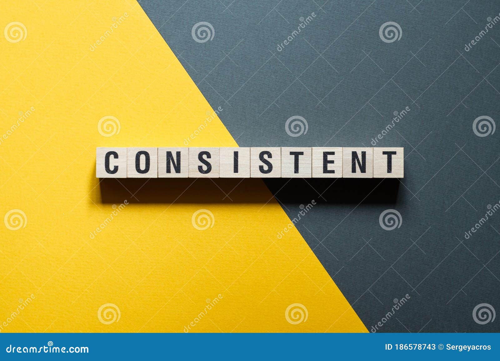 Consistent Word Concept on Cubes Stock Image - Image of isolated ...