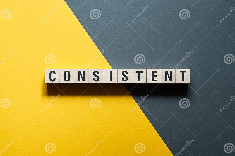 Consistent Word Concept on Cubes Stock Image - Image of isolated ...