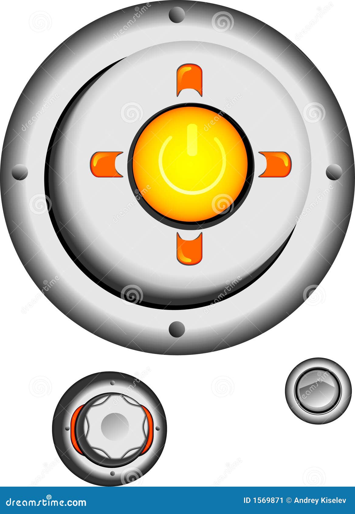 Console button stock vector. Illustration of desk, clipart - 1569871