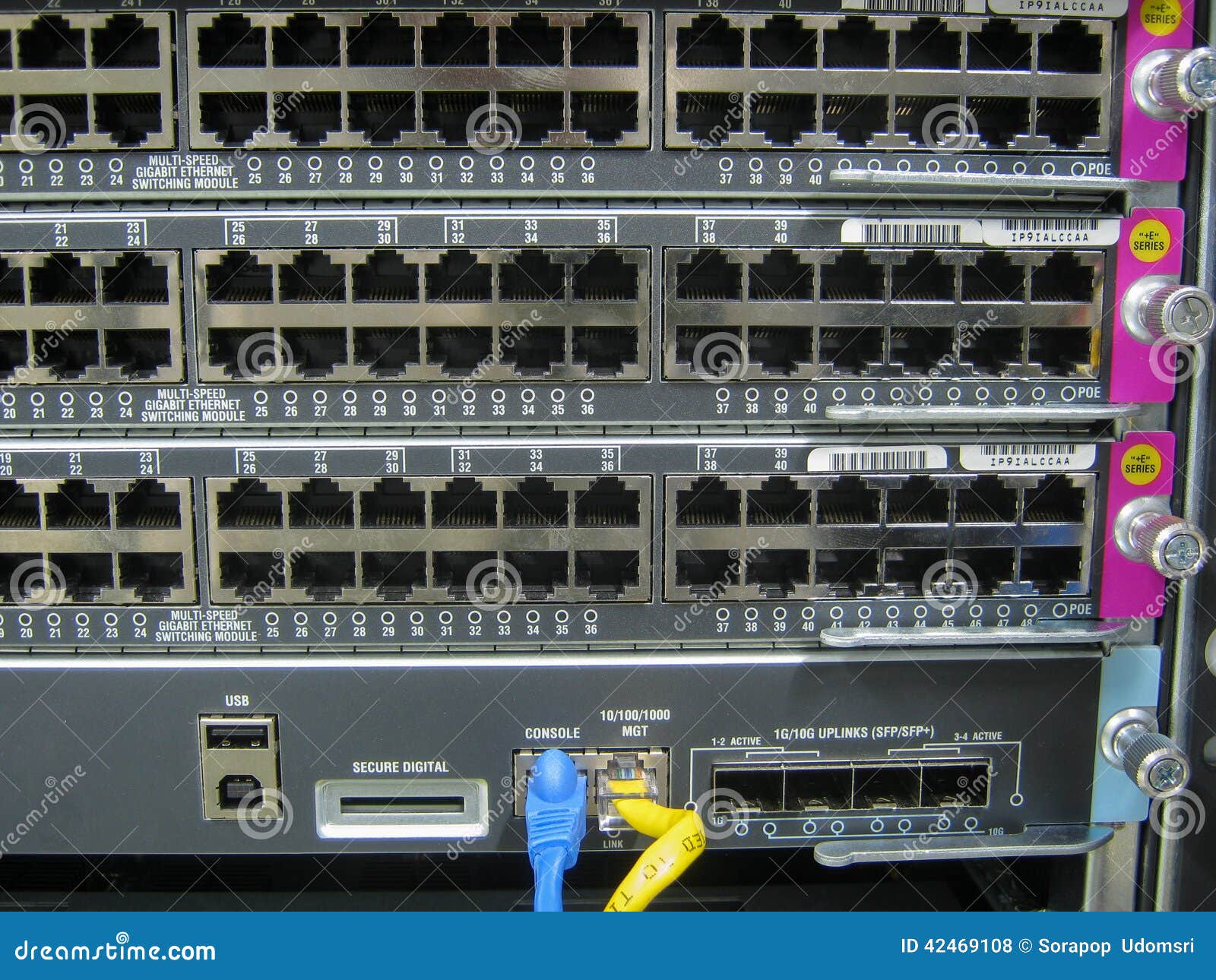 Console Cable Communications Switch Equipment Stock Photo - Image of ...