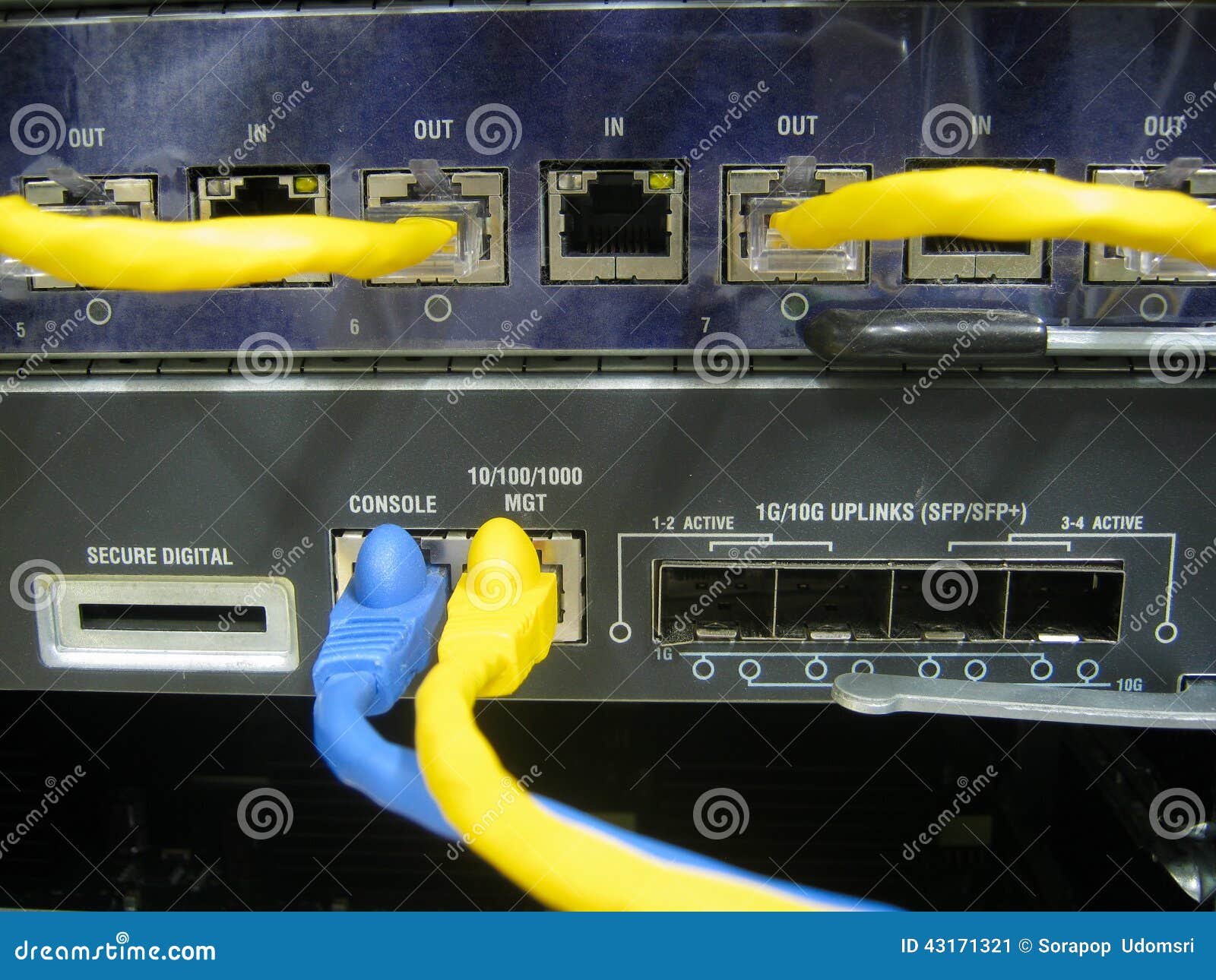 Console Cable Communications Switch Equipment Stock Image - Image of ...