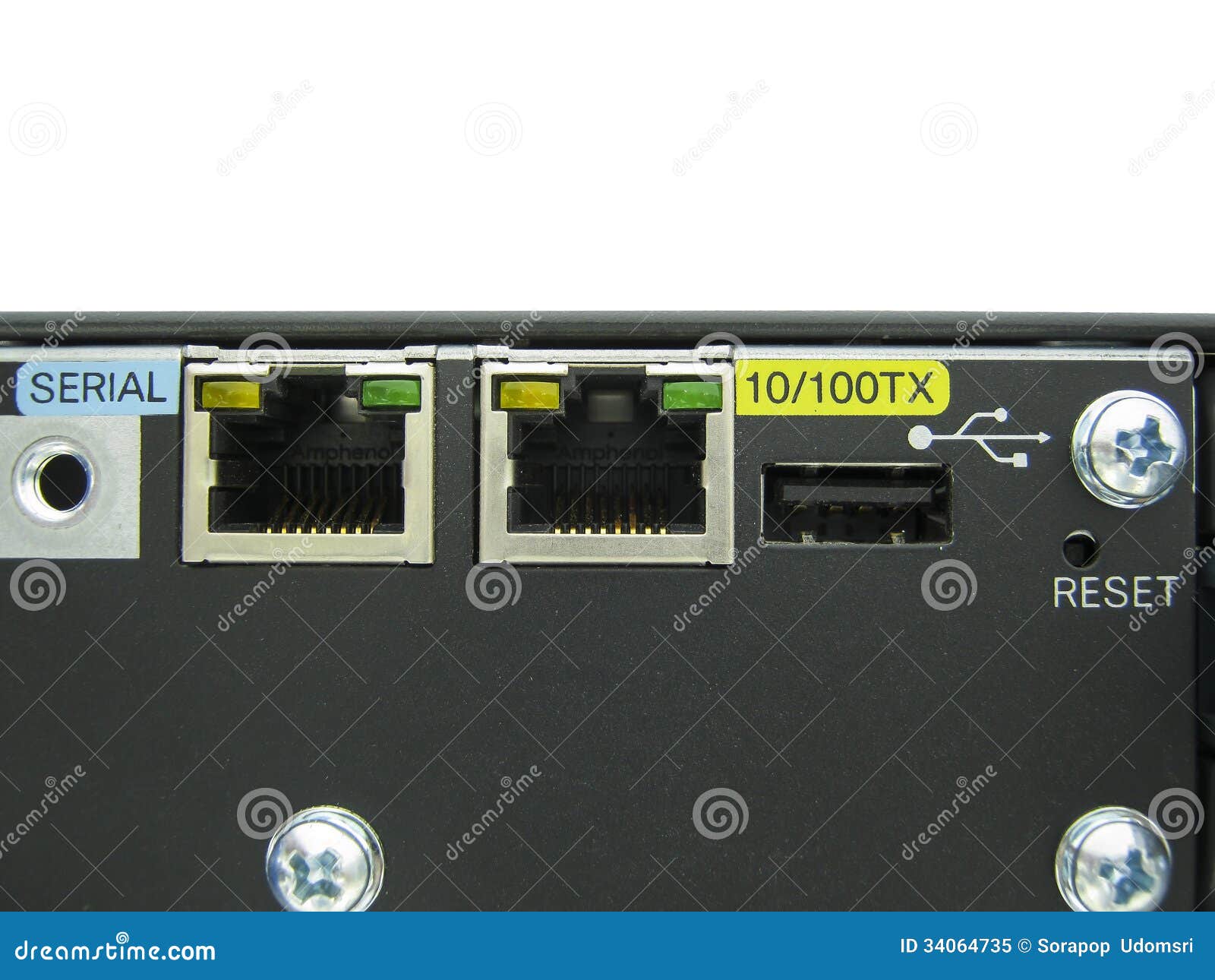 Console De Port D'un Ethernet Image stock - Image du tablier, câblage ...