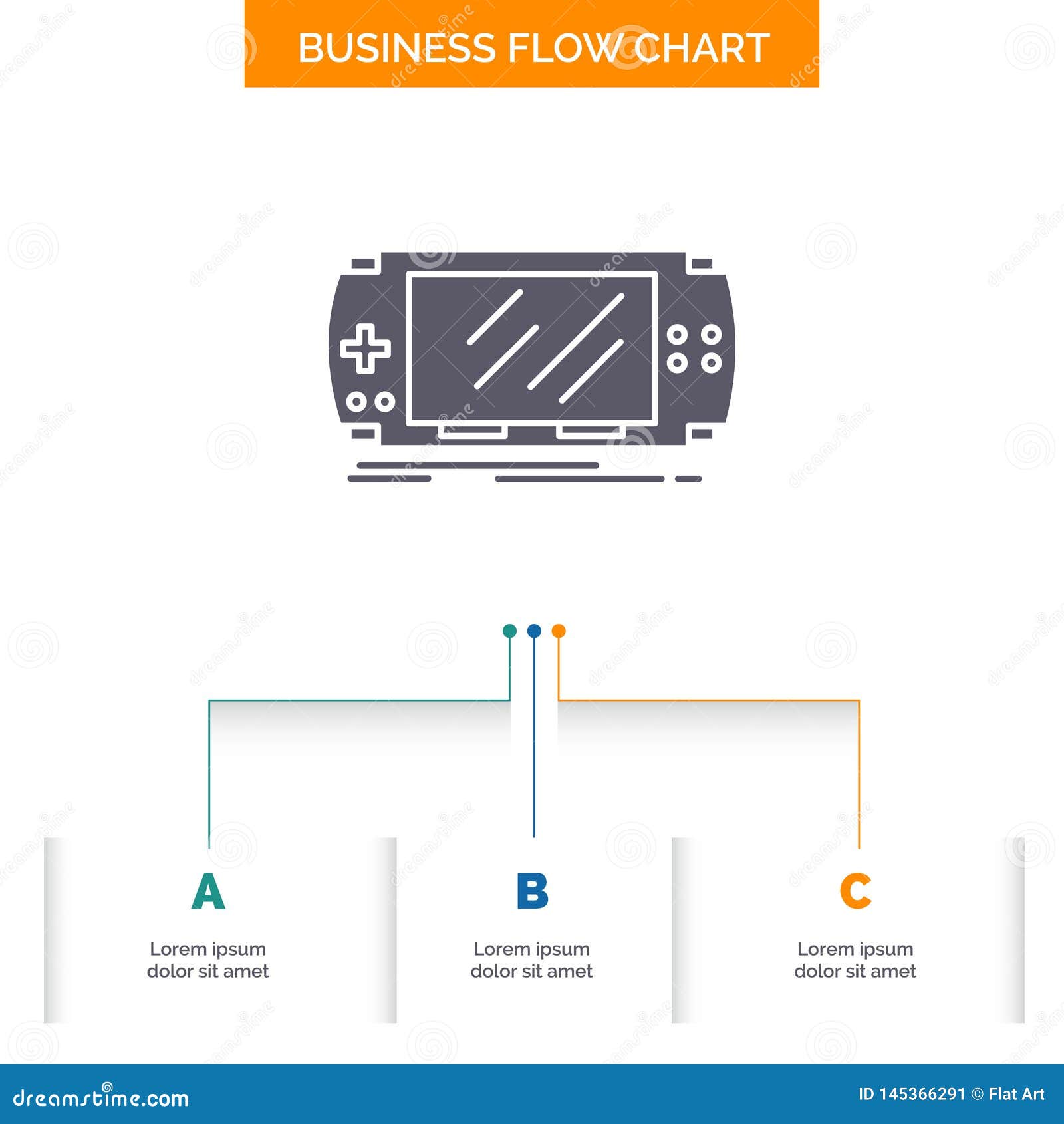 Console, Device, Game, Gaming, Psp Business Flow Chart Design with 3 ...