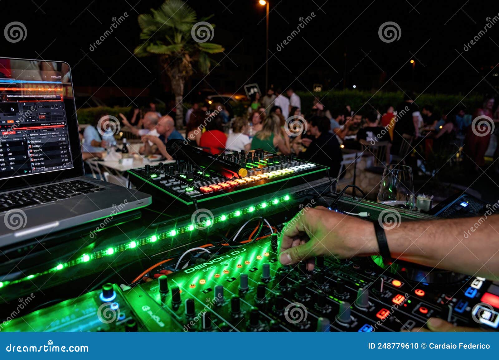 Console with DJ during a Disco Party Editorial Image - Image of disco ...